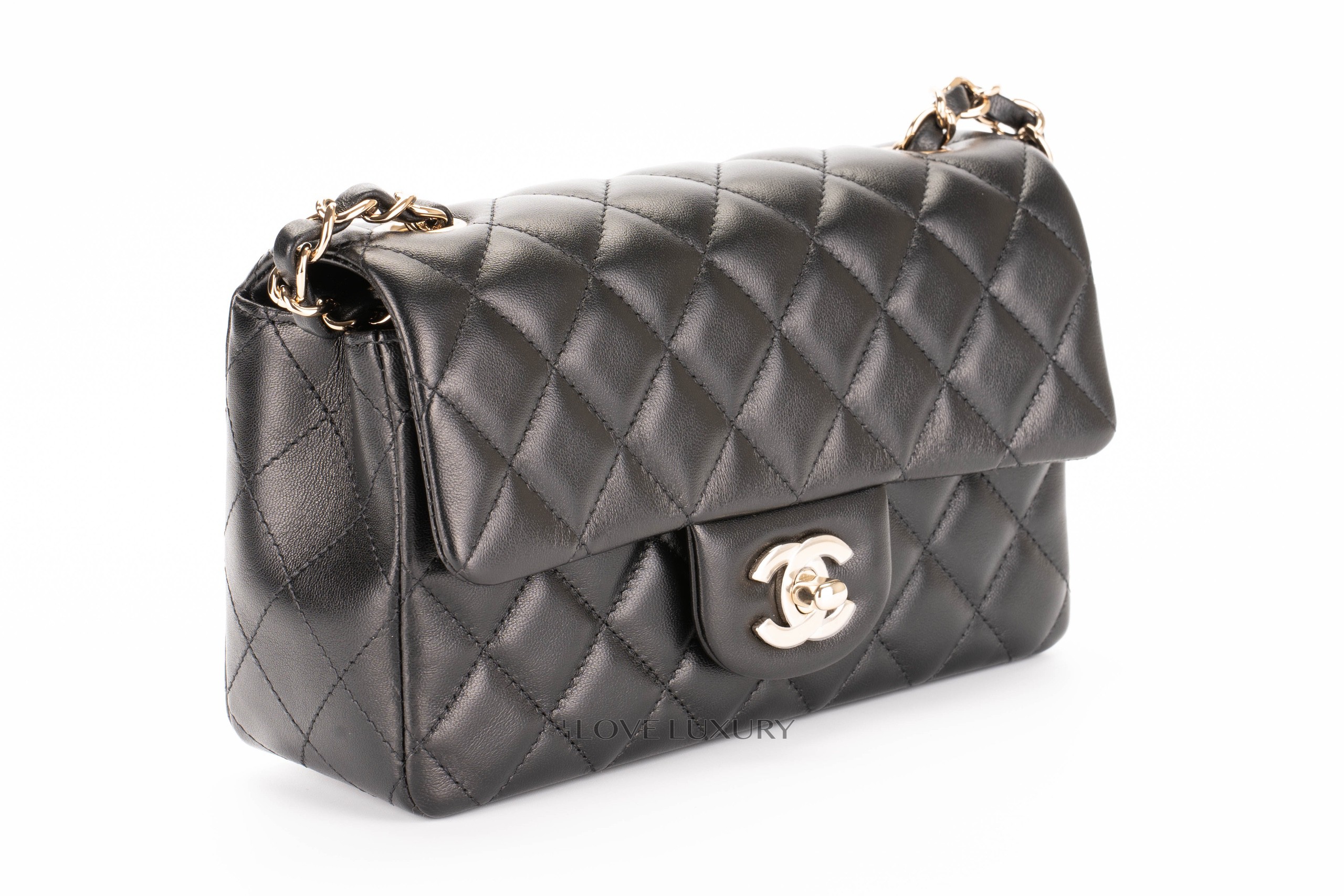 Chanel Mini Rectangle Black Lambskin - Luxury Shopping