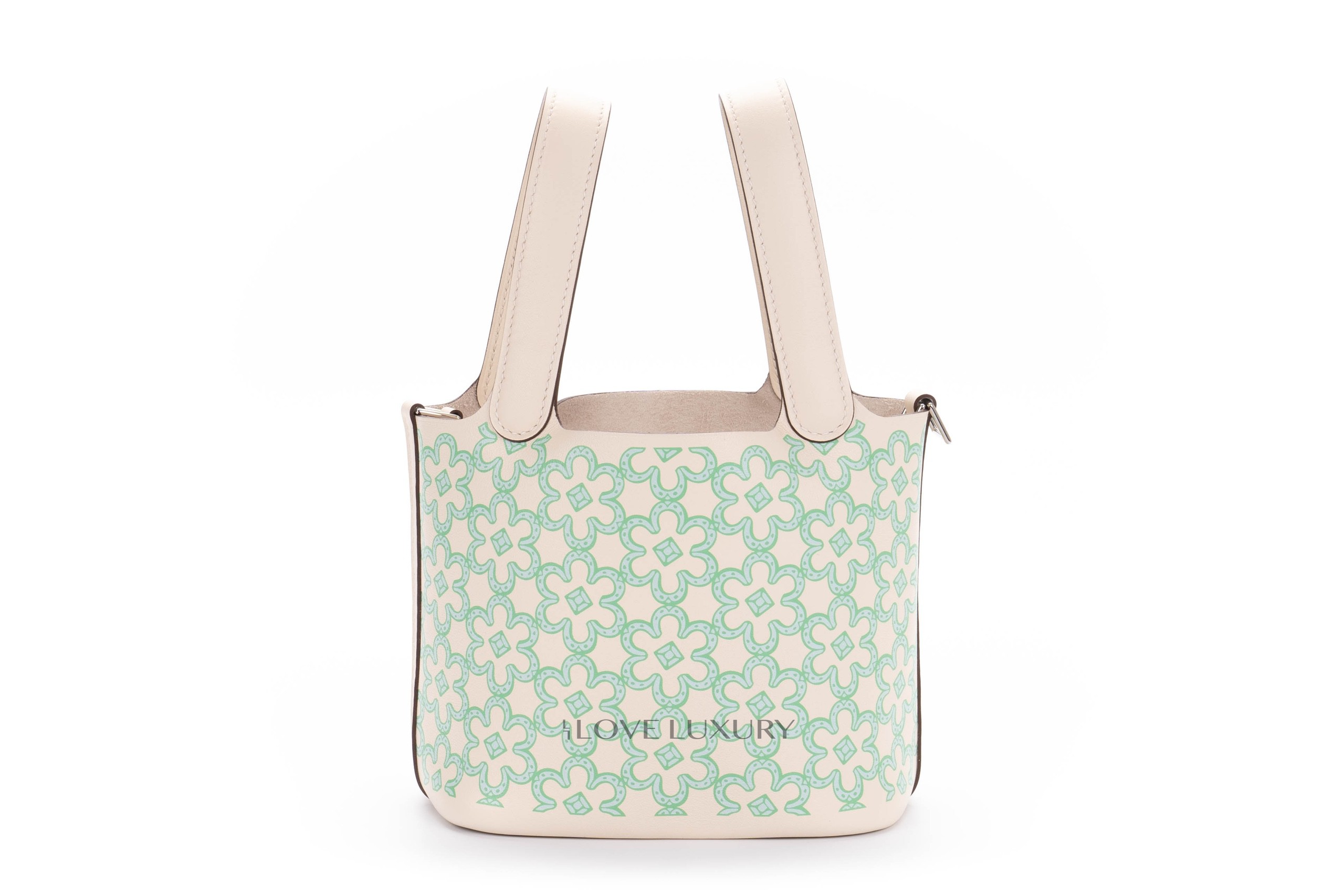 Hermès Micro Picotin Lucky Daisy Swift Nata/Vert/Blanc - Luxury Shopping