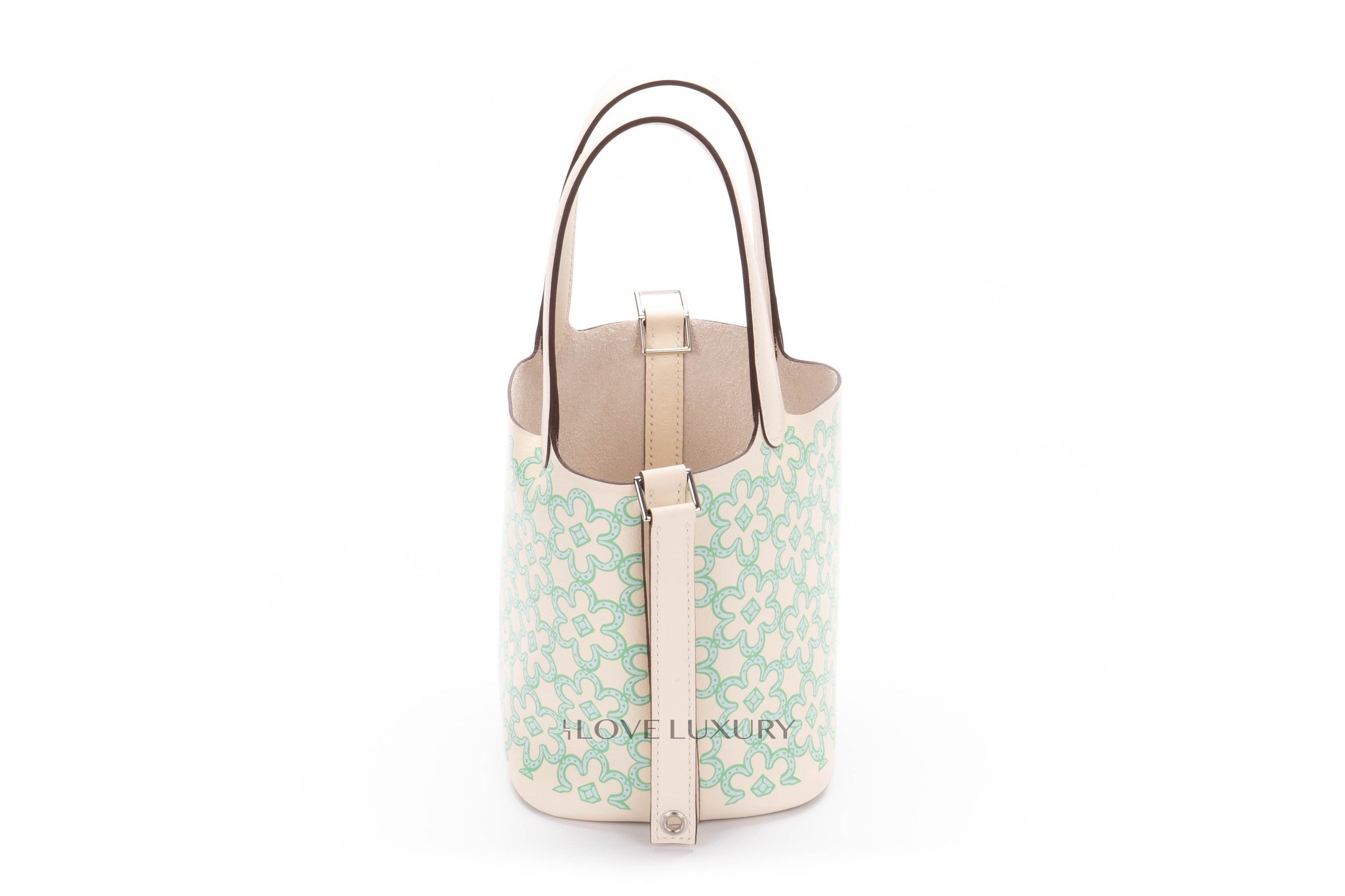 Hermès Micro Picotin Lucky Daisy Swift Nata/Vert/Blanc - Luxury Shopping