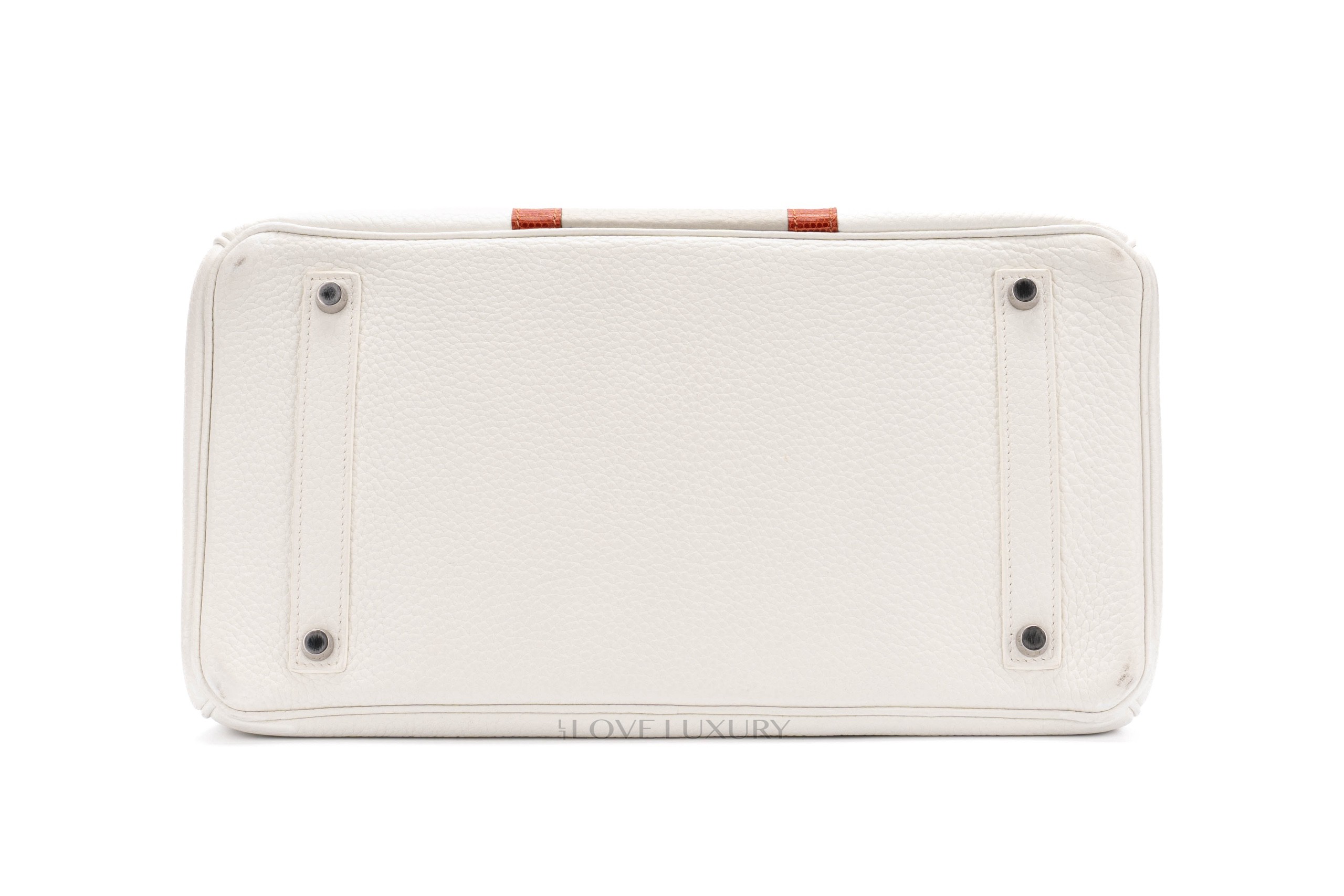 Hermès Birkin 35 Club Clemence/Lizard White/Gris Perle/Sanguine O ...