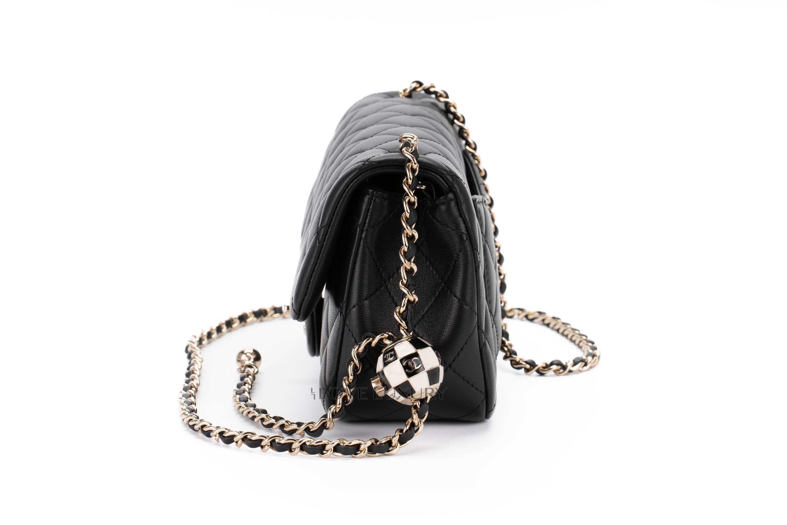 Chanel Mini Rectangular Pearl Crush Black Lambskin Gold Hardware ...