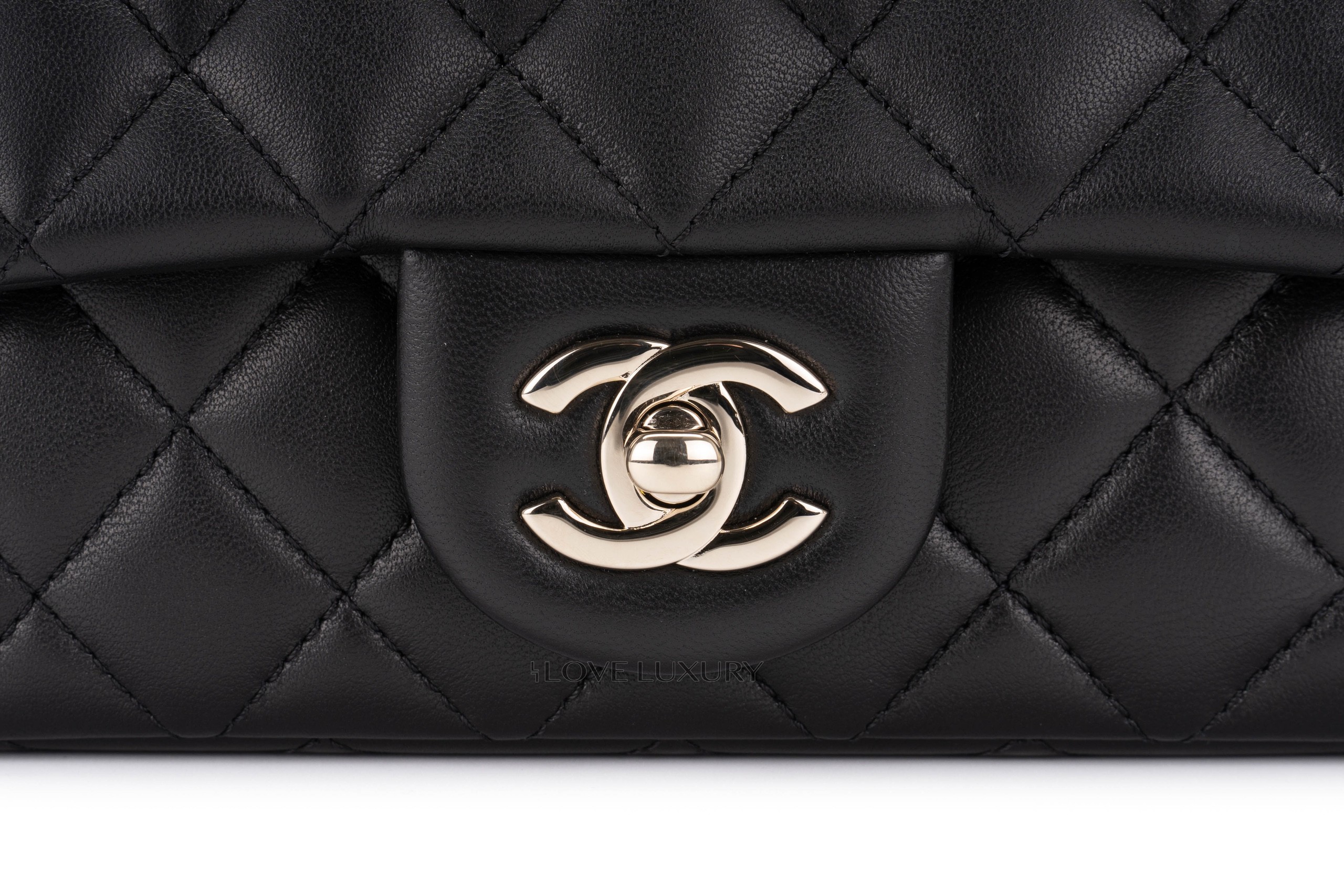 Chanel Mini Rectangular Pearl Crush Black Lambskin Gold Hardware ...