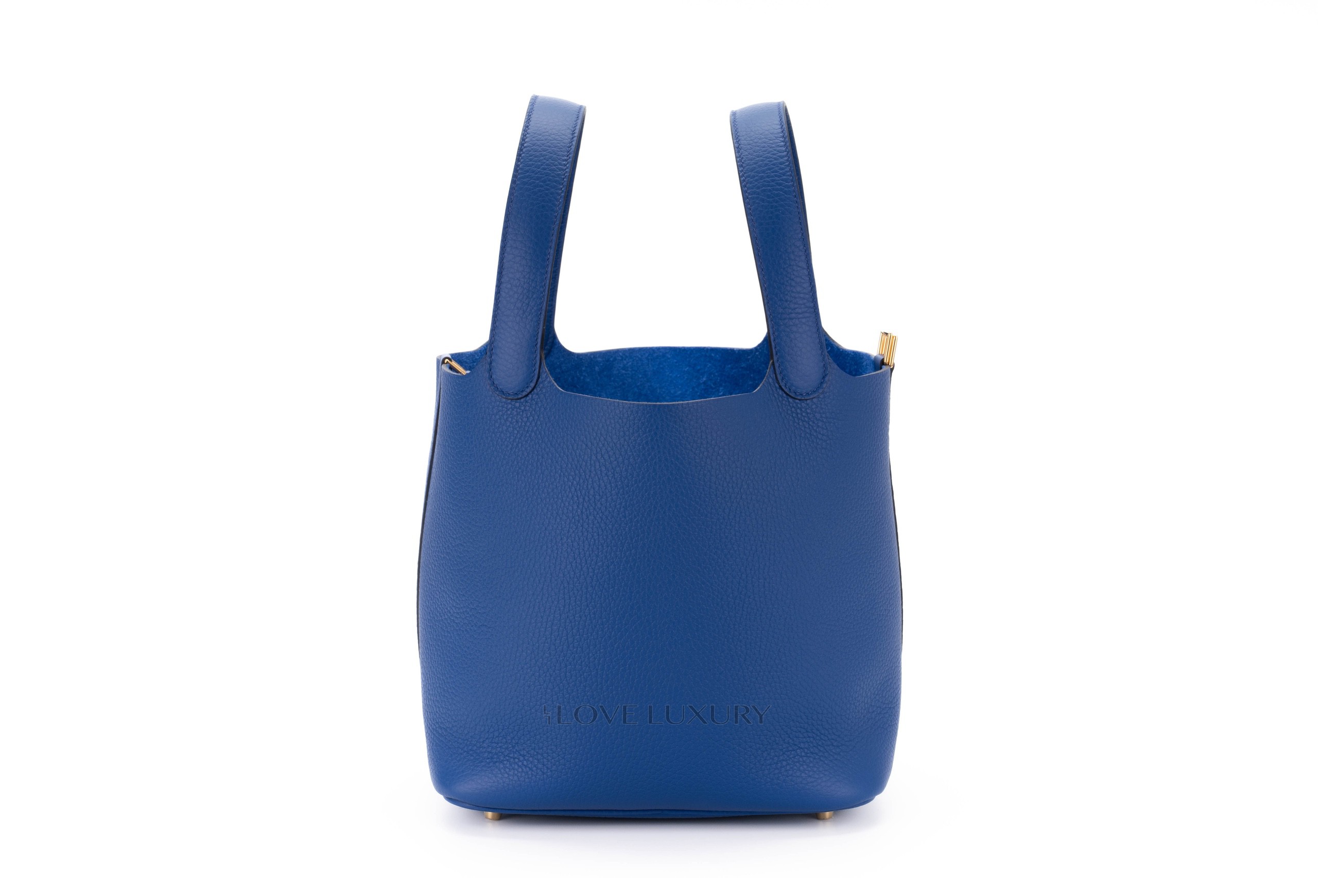 Hermès Picotin Lock 22 Bleu Royal Clemence Gold Hardware - Luxury Shopping