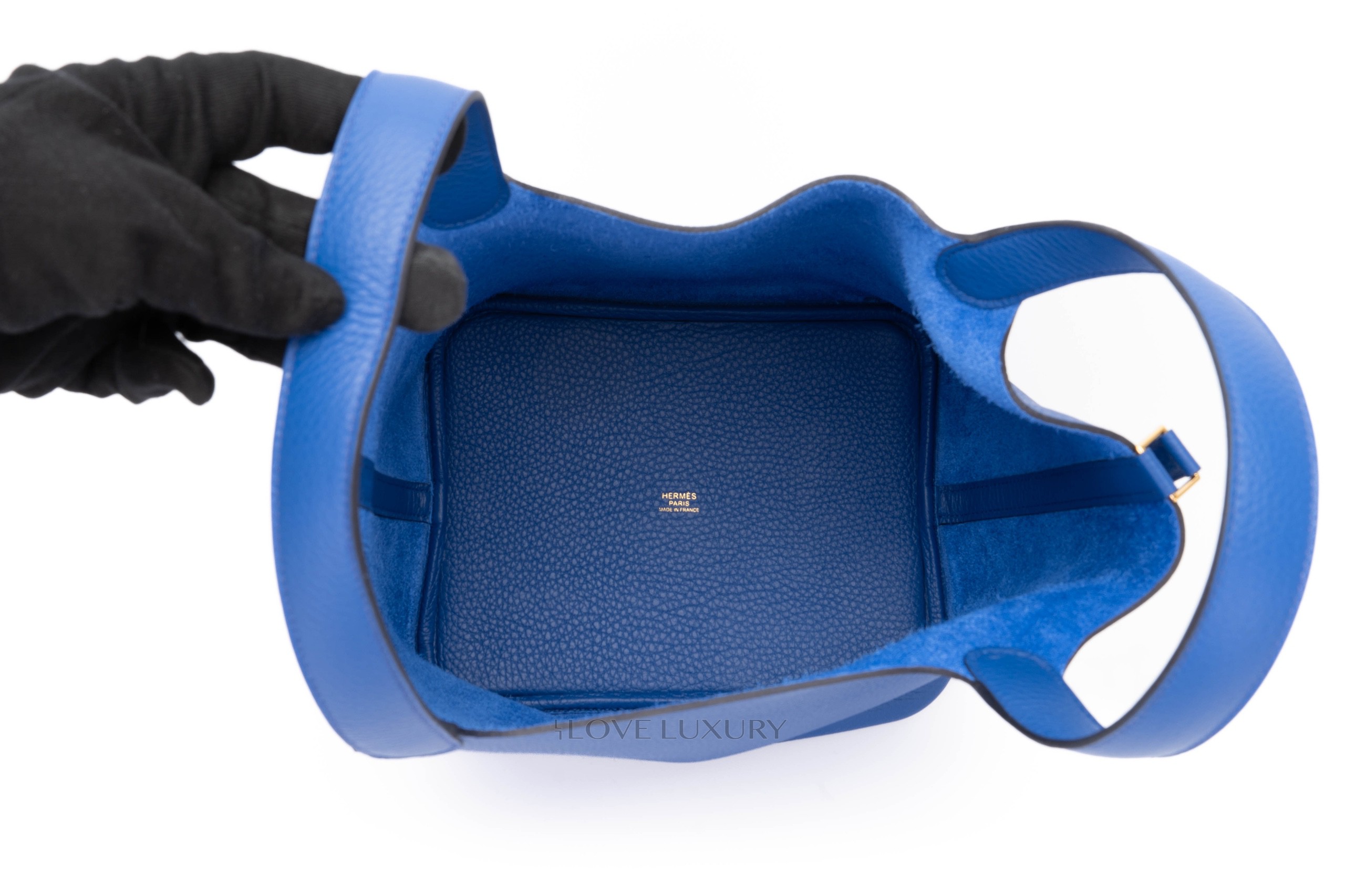 Hermès Picotin Lock 22 Bleu Royal Clemence Gold Hardware - Luxury Shopping