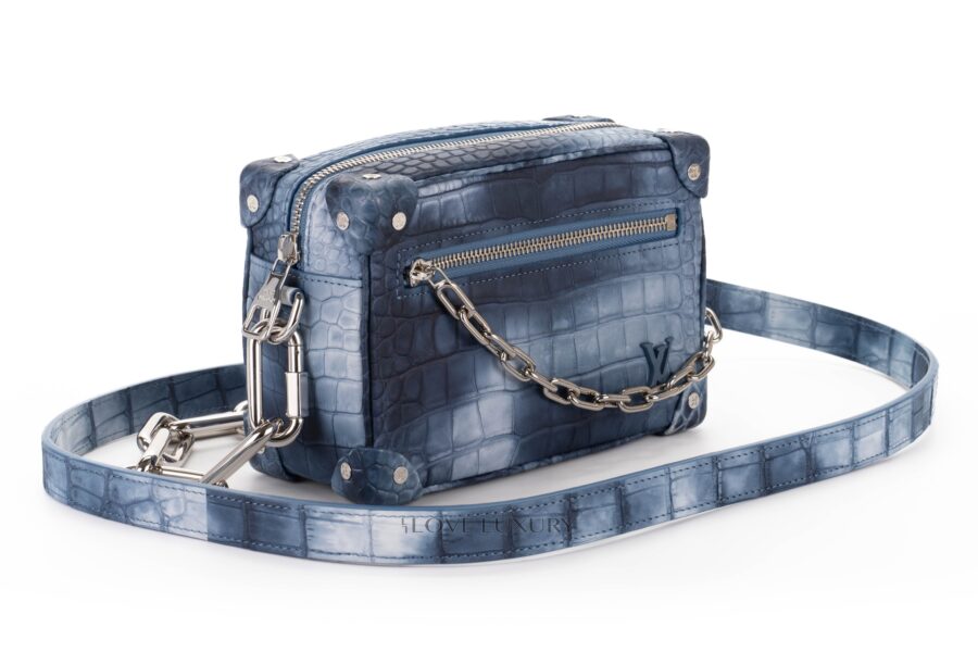 Louis Vuitton Mini Soft Trunk Croc Blue - Luxury Shopping