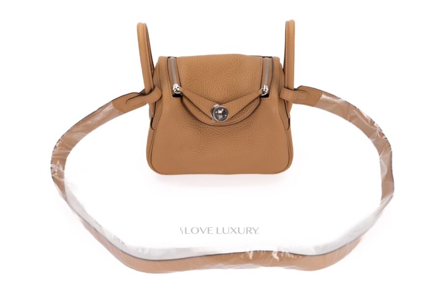 Hermès Mini Lindy Biscuit Clemence Palladium Hardware - Luxury Shopping