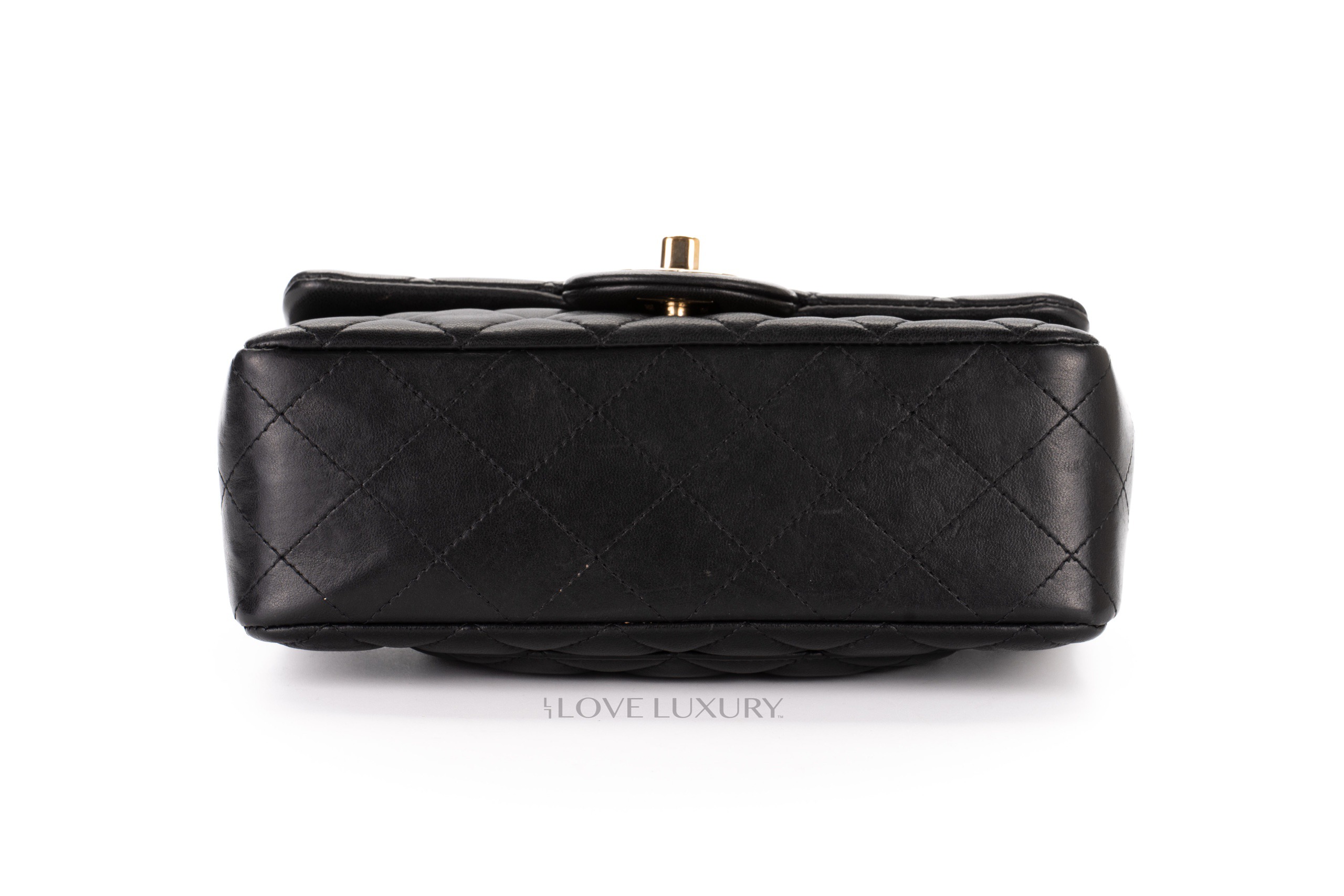 Chanel Mini Rectangular Lambskin Black Gold Hardware - Luxury Shopping