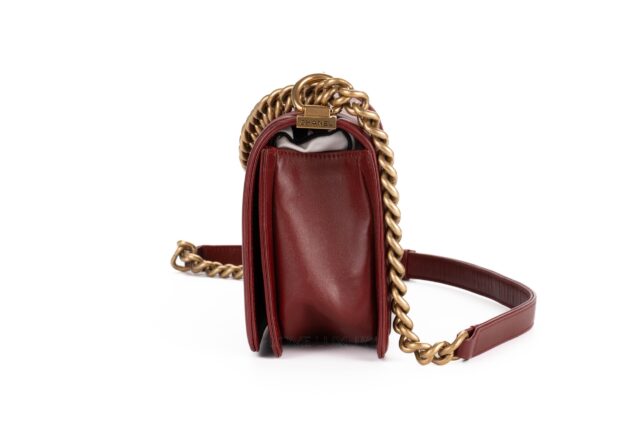 Chanel Medium Boy Bag Red Quilted Lambskin Leather Gold Hardware ...