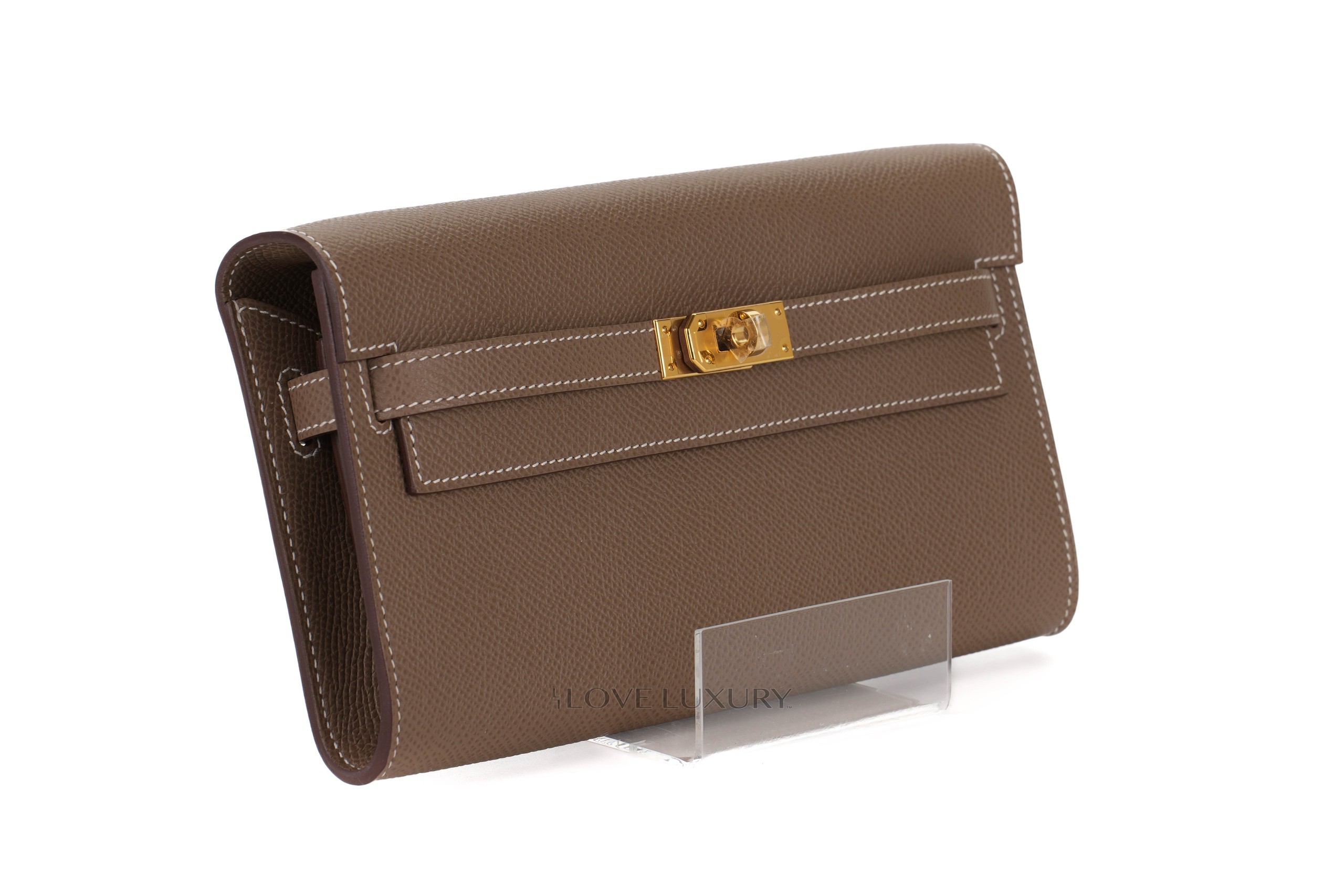 Hermès Kelly To Go Etoupe Epsom Gold Hardware - Luxury Shopping