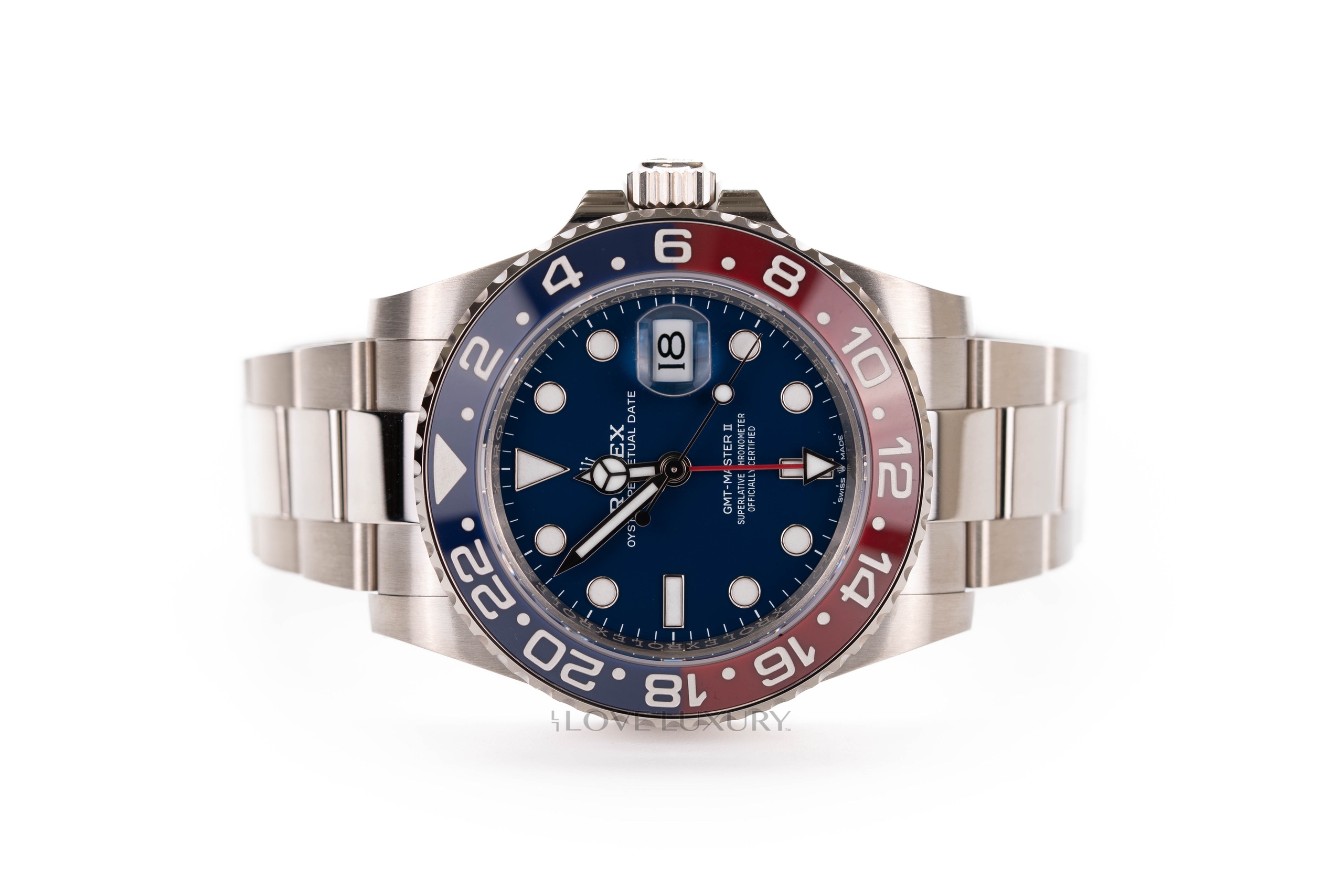 Rolex GMT-Master II White Gold ‘Pepsi’ 40mm Blue Dial – ref 126719BLRO ...
