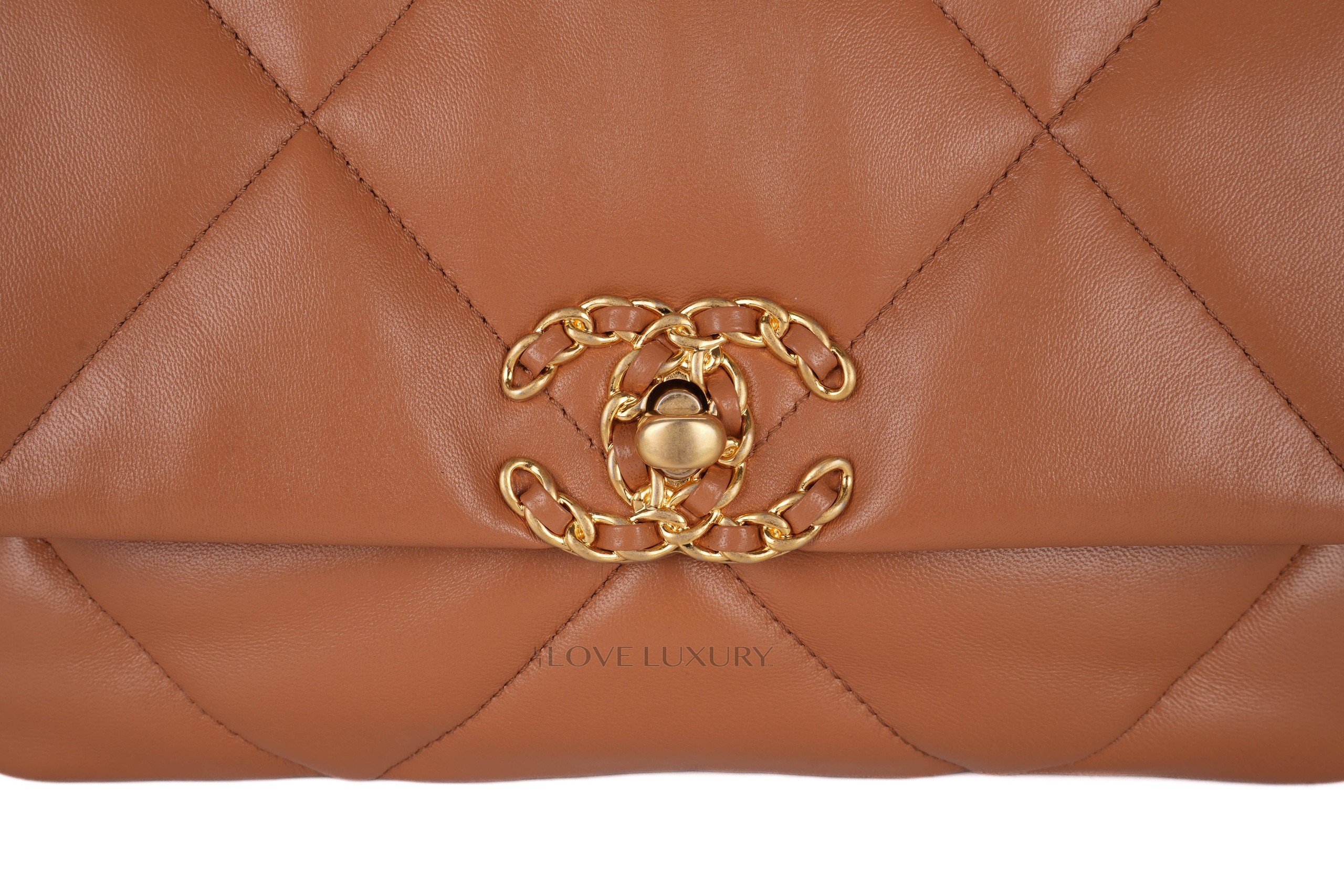 Chanel 19 Medium Caramel Lambskin Mixed Hardware - Luxury Shopping