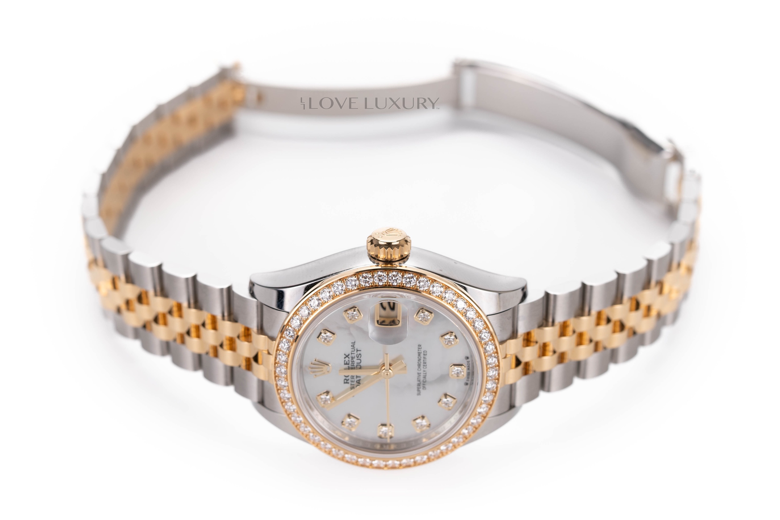 Rolex Lady-Datejust 28mm Two Tone Gold & Steel Jubilee Mother of Pearl ...