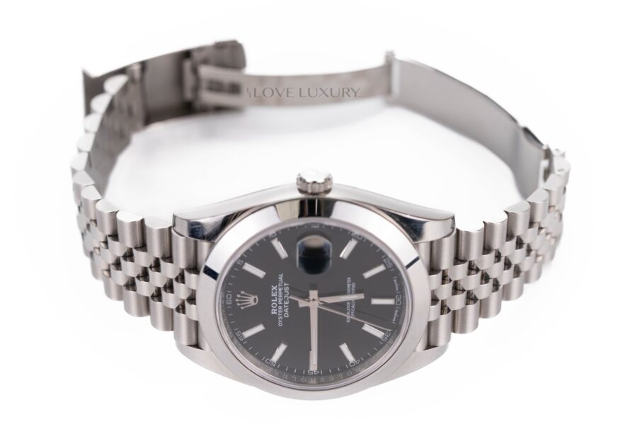 Rolex Datejust 41mm Oystersteel Smooth Bezel Black dial – ref 126300 ...