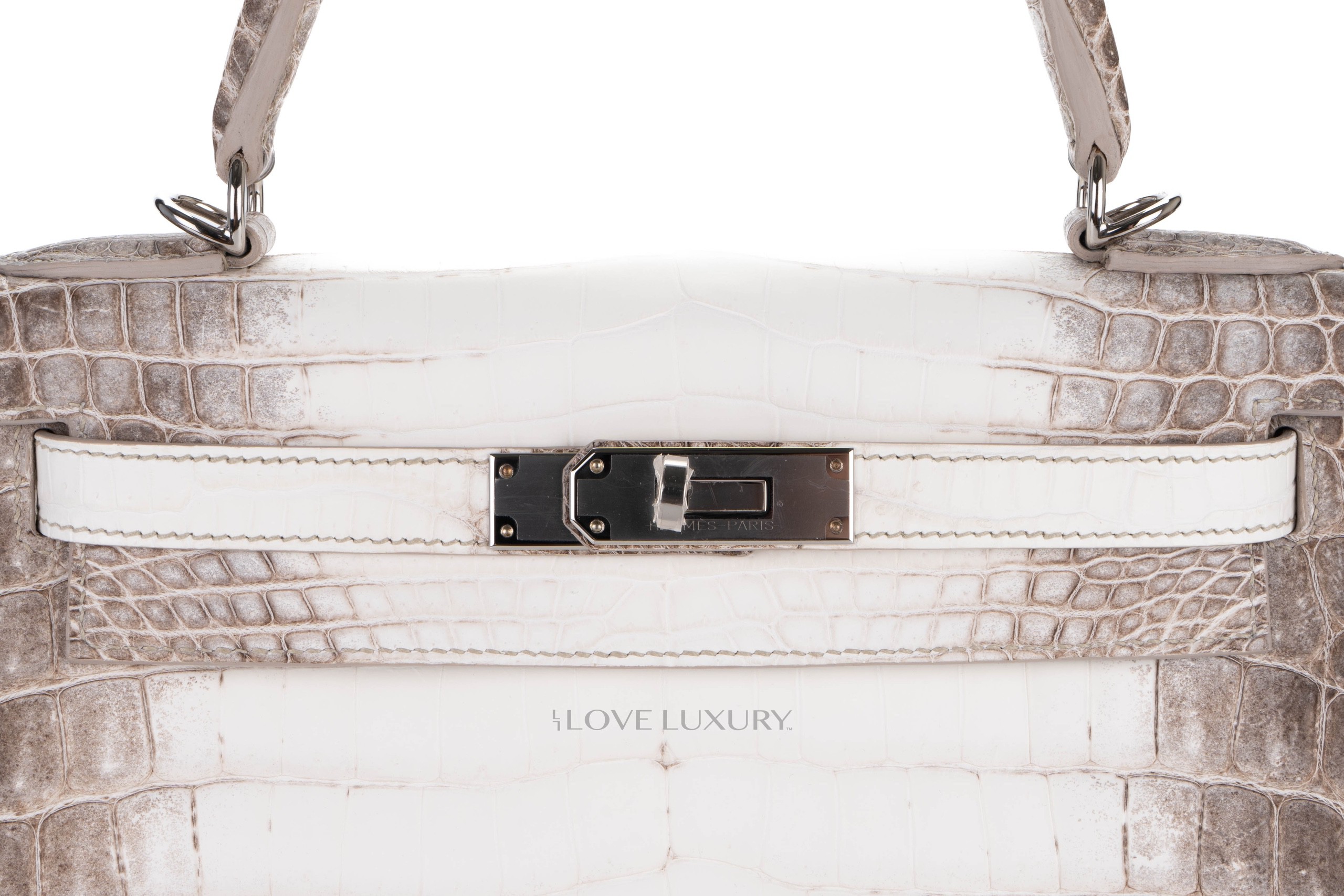 Hermès Kelly 28 Himalaya Nilo Croc Palladium Hardware - Luxury Shopping