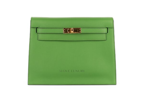 Hermès Kelly Danse Vert Yucca Swift Gold Hardware - Luxury Shopping