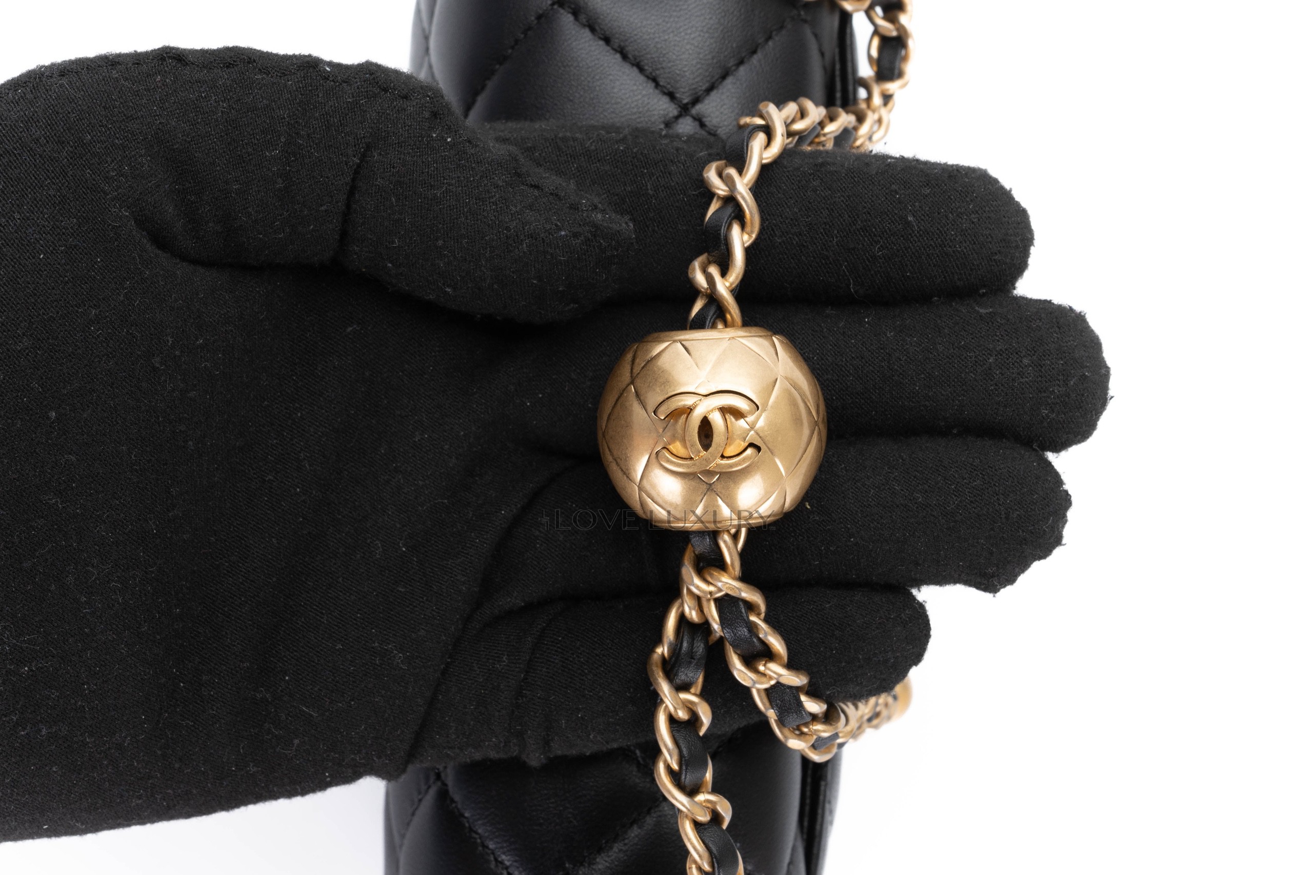 Chanel Mini Rectangular Pearl Crush Black Lambskin GHW - Luxury Shopping