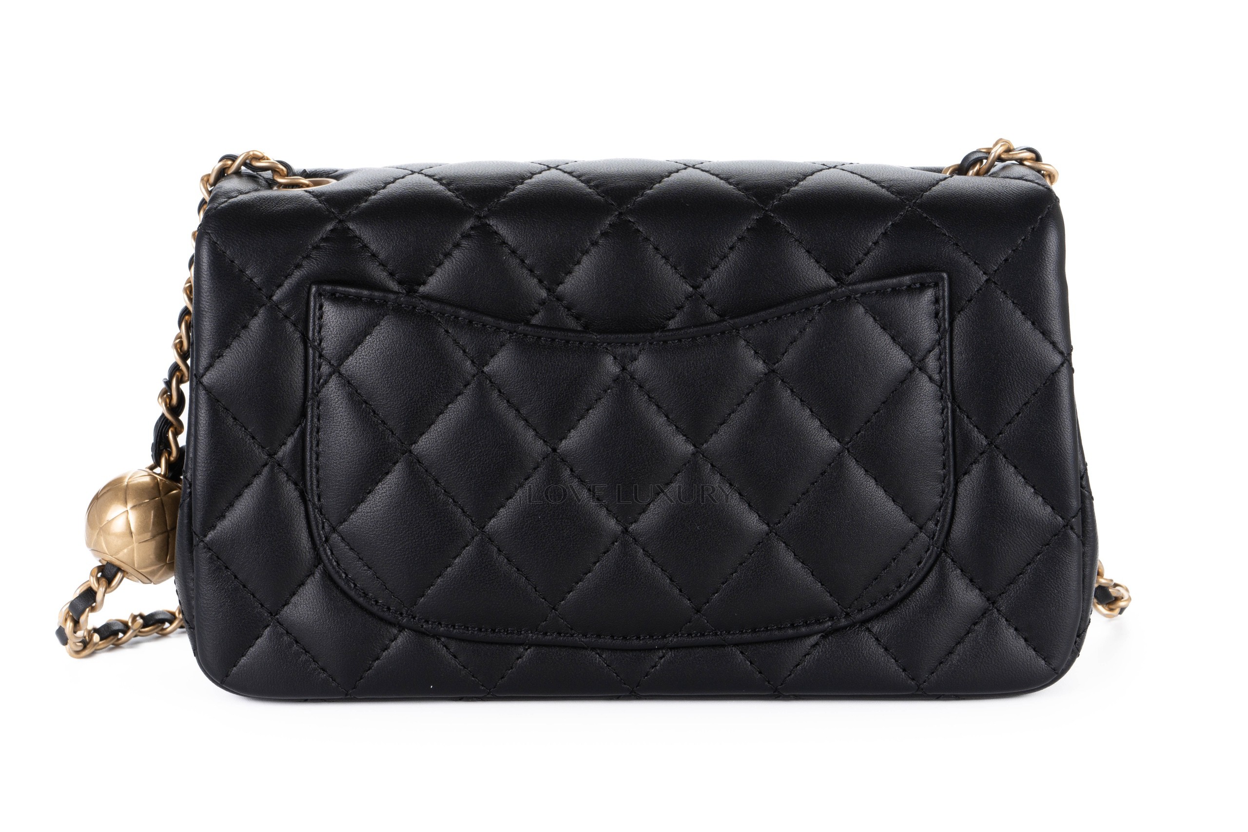 Chanel Mini Rectangular Pearl Crush Black Lambskin GHW - Luxury Shopping