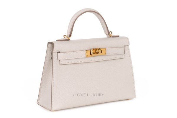 Hermès Mini Kelly Chevre Mysore Mushroom Gold Hardware - Luxury Shopping