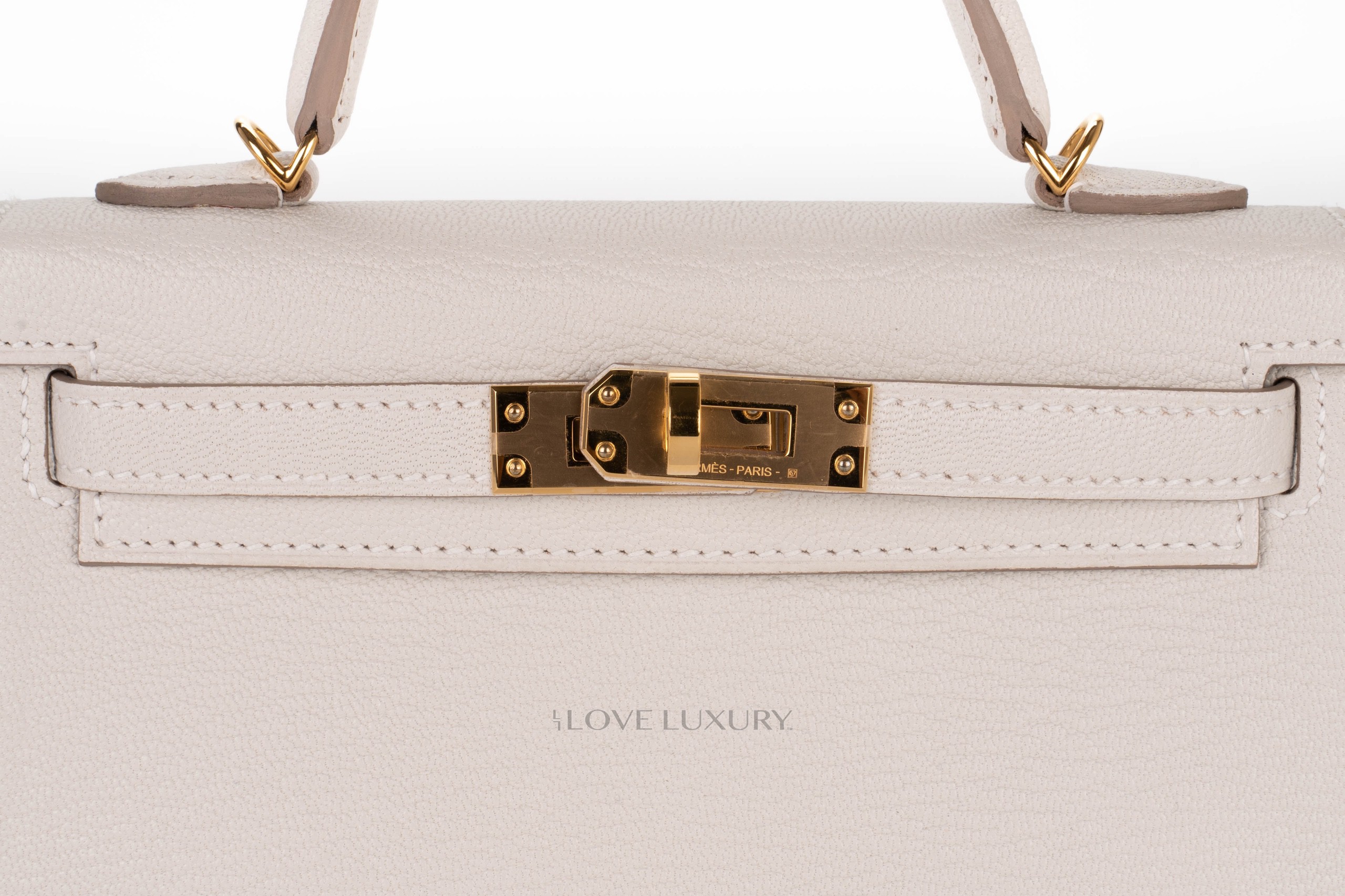 Hermès Mini Kelly Chevre Mysore Mushroom Gold Hardware - Luxury Shopping