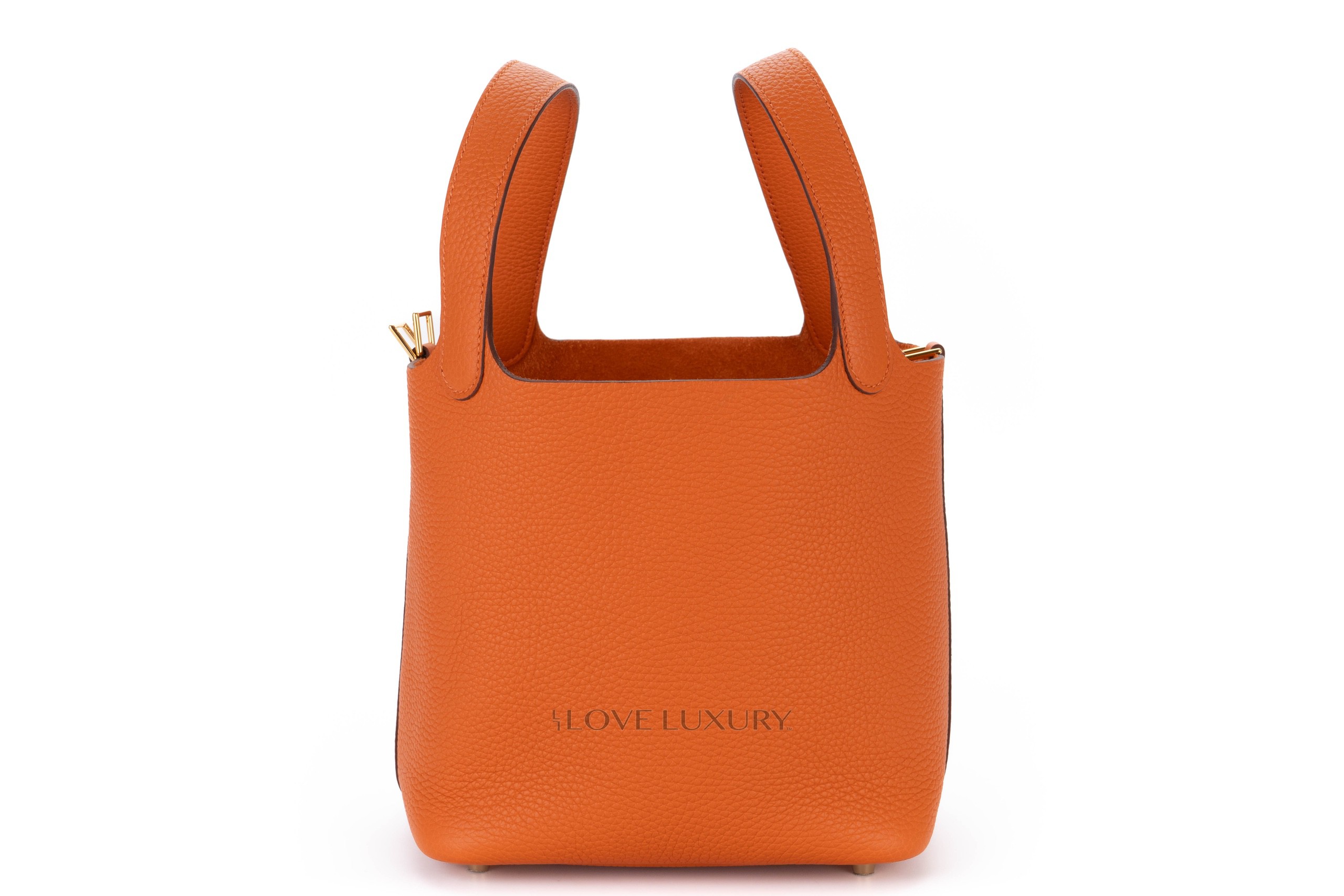 Hermès Picotin 18 Orange Clemence Ghw - Luxury Shopping