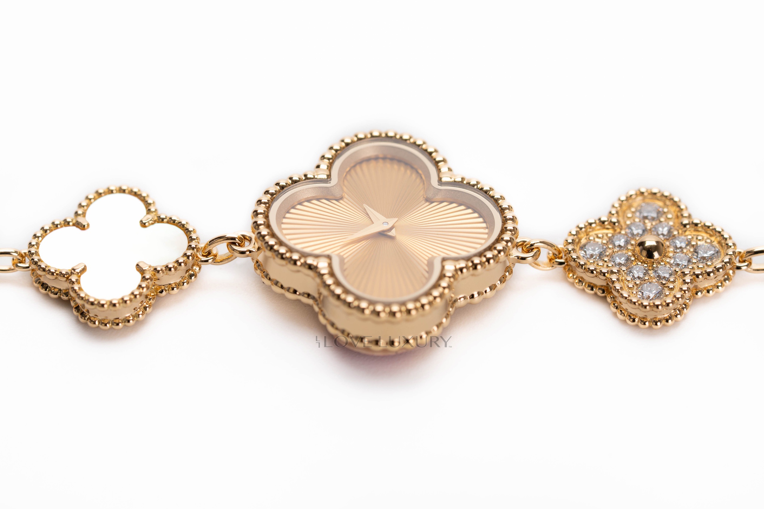 Van Cleef & Arpels Sweet Alhambra Yellow Gold Watch - Luxury Shopping