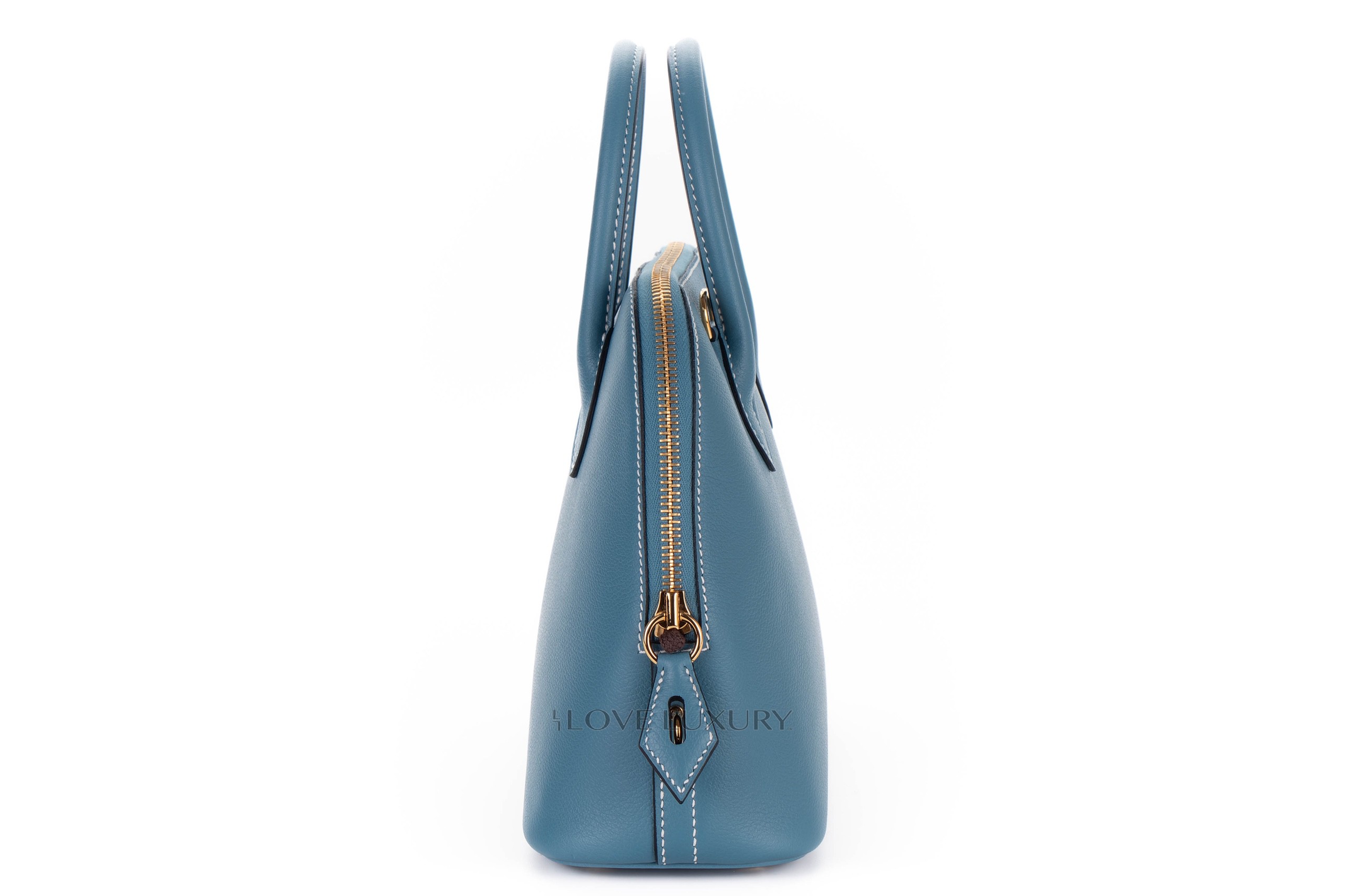 Hermès Bolide 25 Bleu Jean & Bleu Frida Evercolor Gold Hardware ...