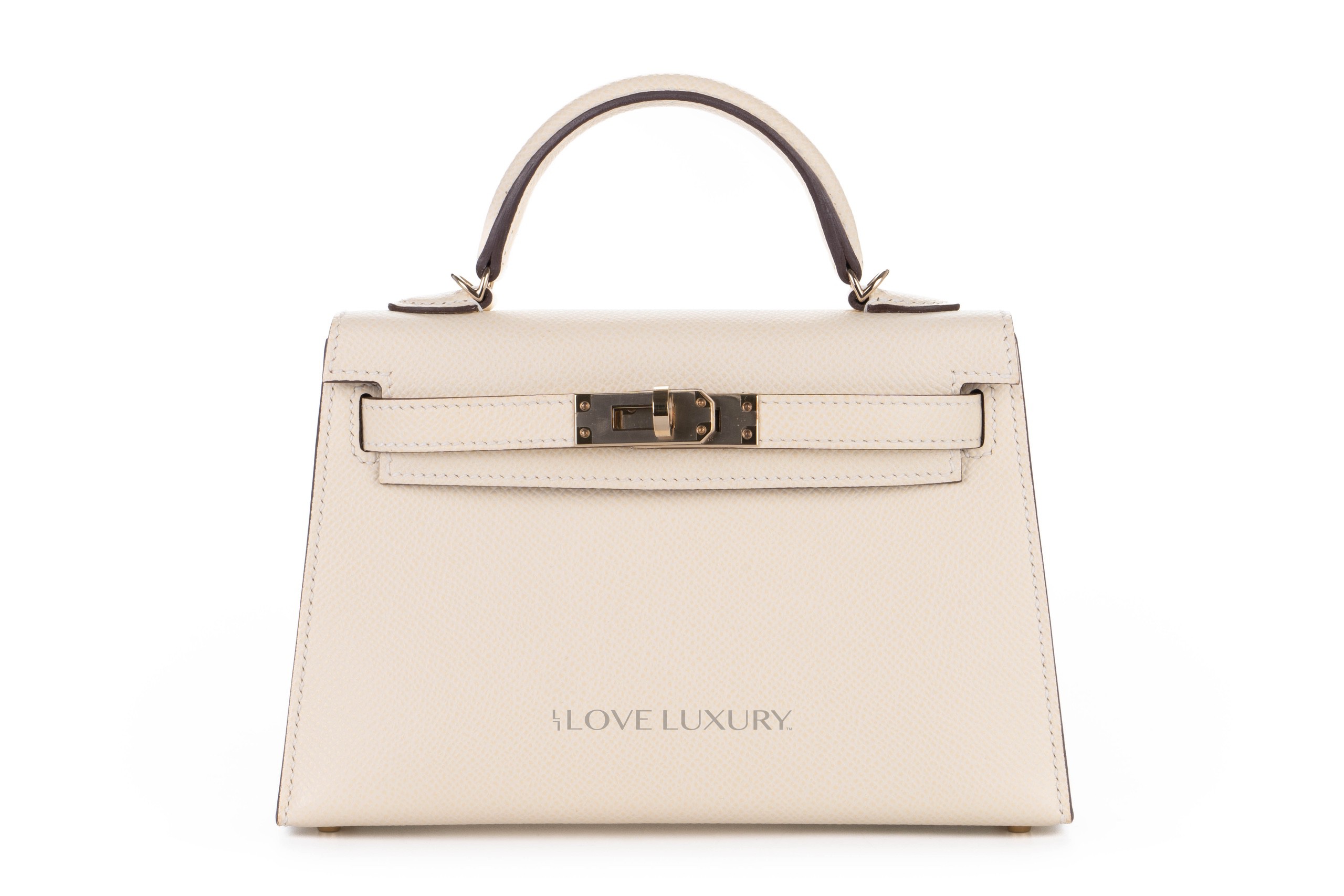 Hermès Mini Kelly HSS Craie Epsom Verso Gold Swift Permabrass hardware ...