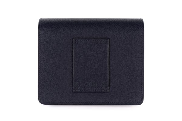 Hermès Roulis Slim Wallet Bleu Nuit Rose Gold Hardware - Luxury Shopping