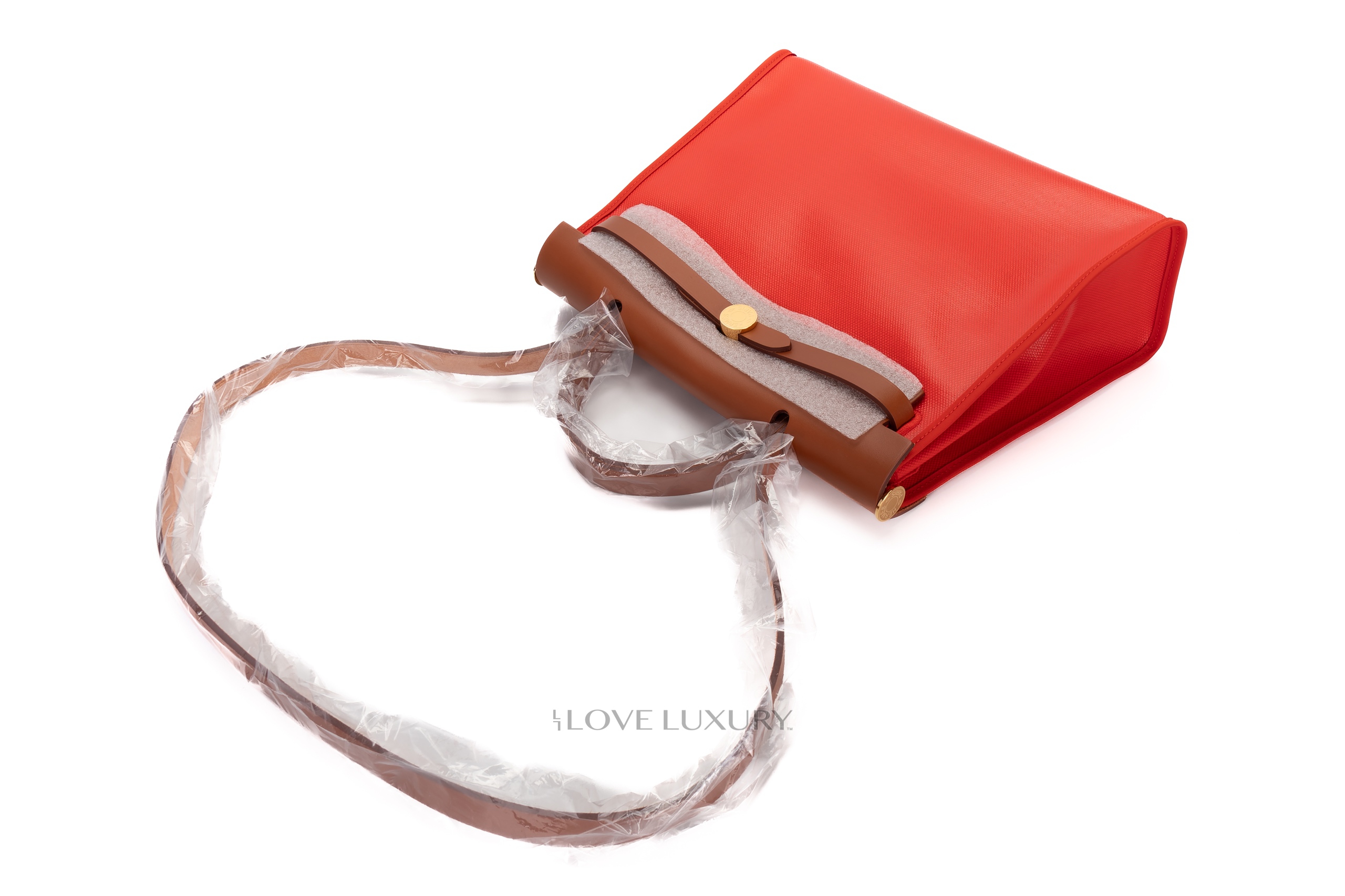 Hermès Herbag 31 Orange Mecano/ Ecru/ Beige/ Faave Ghw - Luxury Shopping