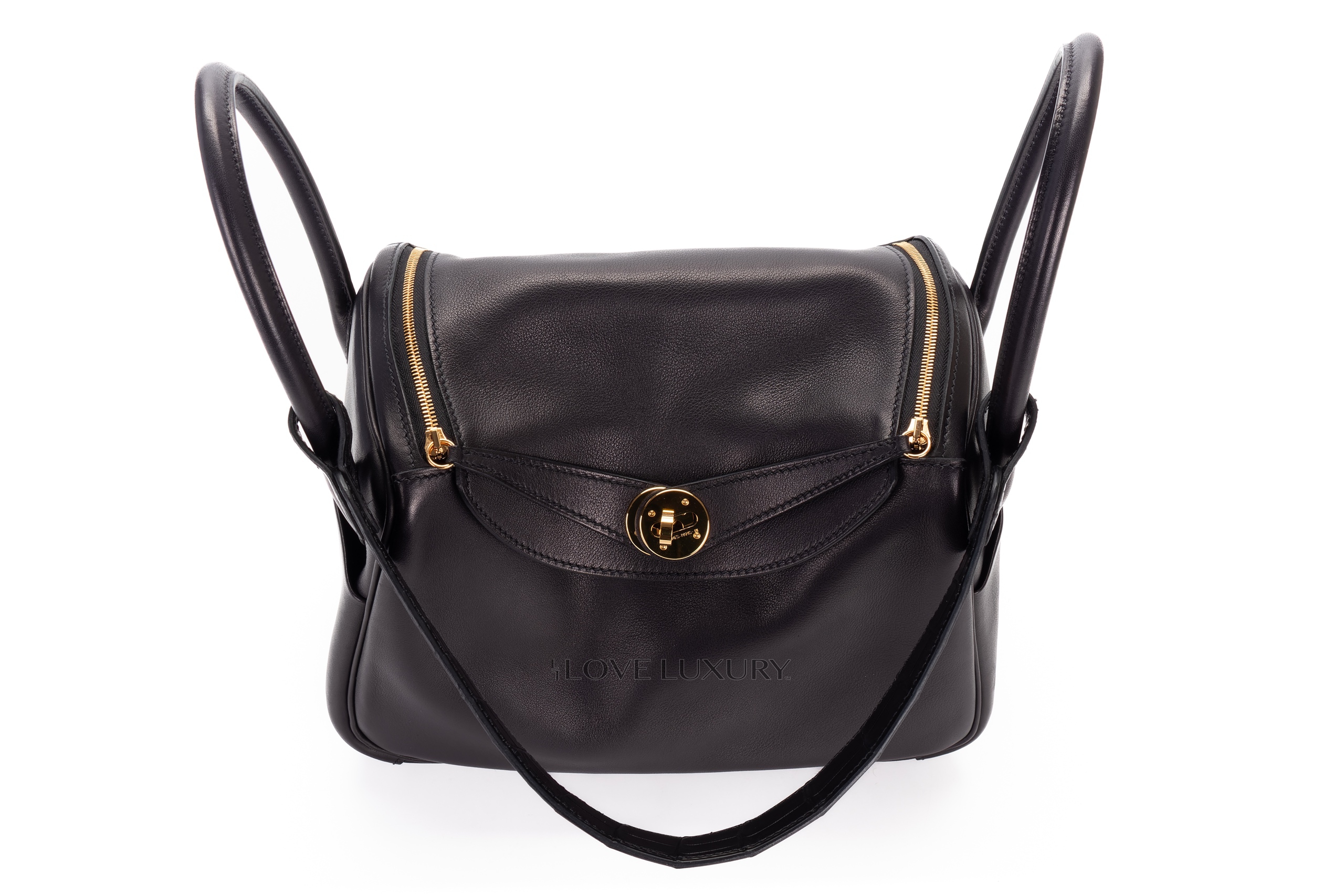 Hermès Lindy 26 Touch Black Swift / Crocodile Nilo Gold hardware ...