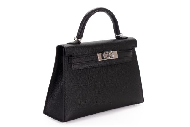 Hermès Mini Kelly Black Epsom palladium Hardware - Luxury Shopping