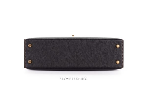 Hermès Mini Kelly HSS Black Epsom Gold Stitching Gold Hardware - Luxury ...