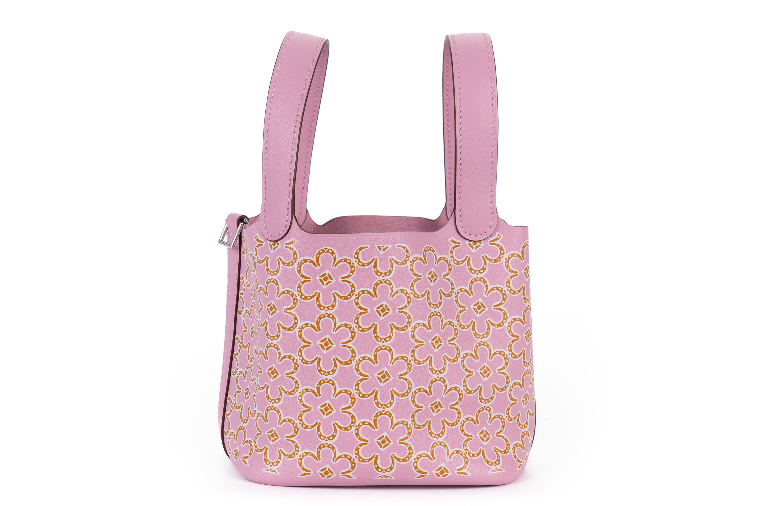 Hermès Micro Picotin Lucky Daisy Mauve Sylvester Swift Palladium ...