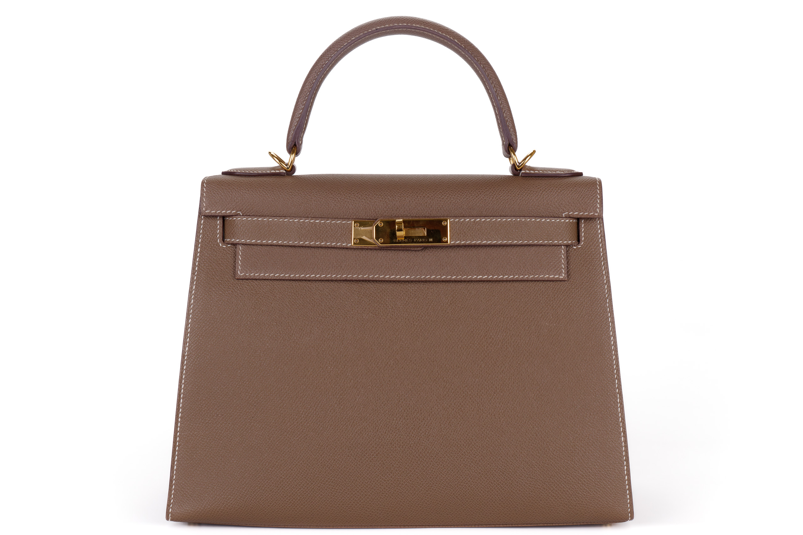 Hermès Kelly 28 Etoupe Epsom Gold Hardware - Luxury Shopping