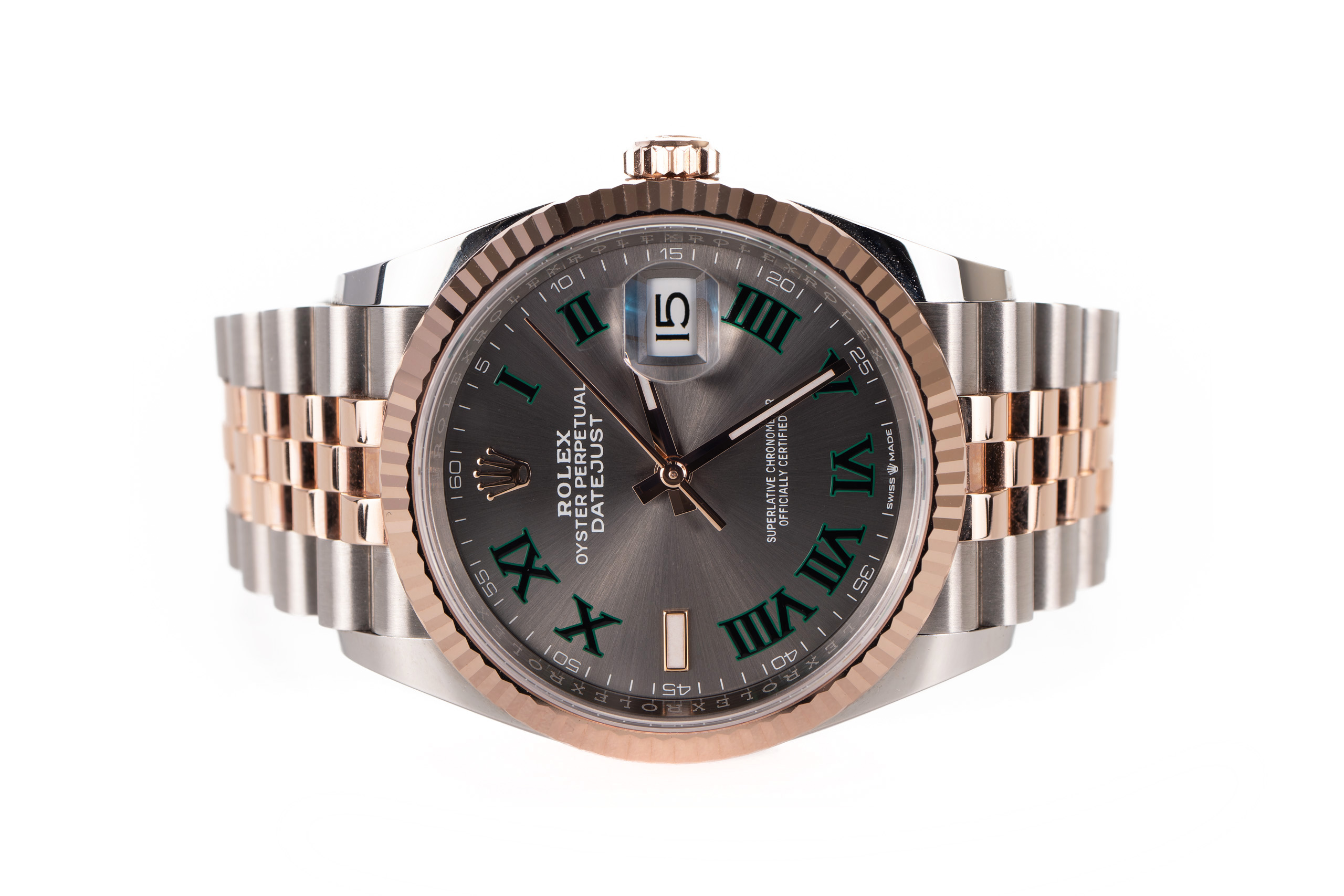 Rolex Datejust 36 Two Tone Rose Gold & Steel Wimbledon – 126231 - Luxury Shopping