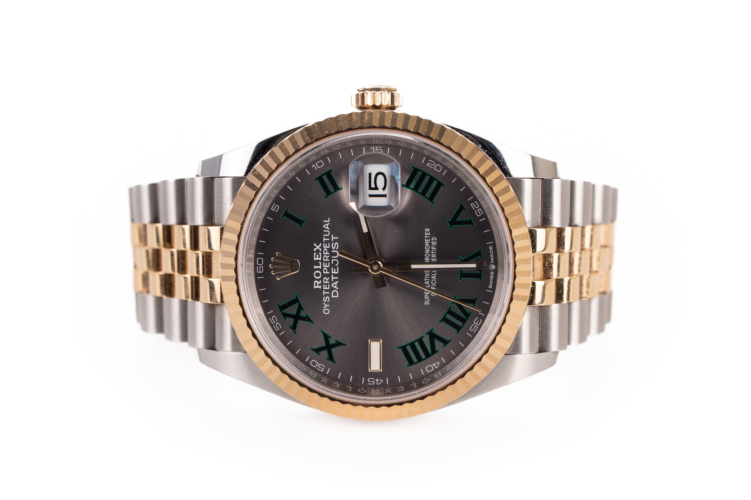 Rolex Datejust 36mm Wimbledon Two tone Yellow Gold & Steel – 126233 ...