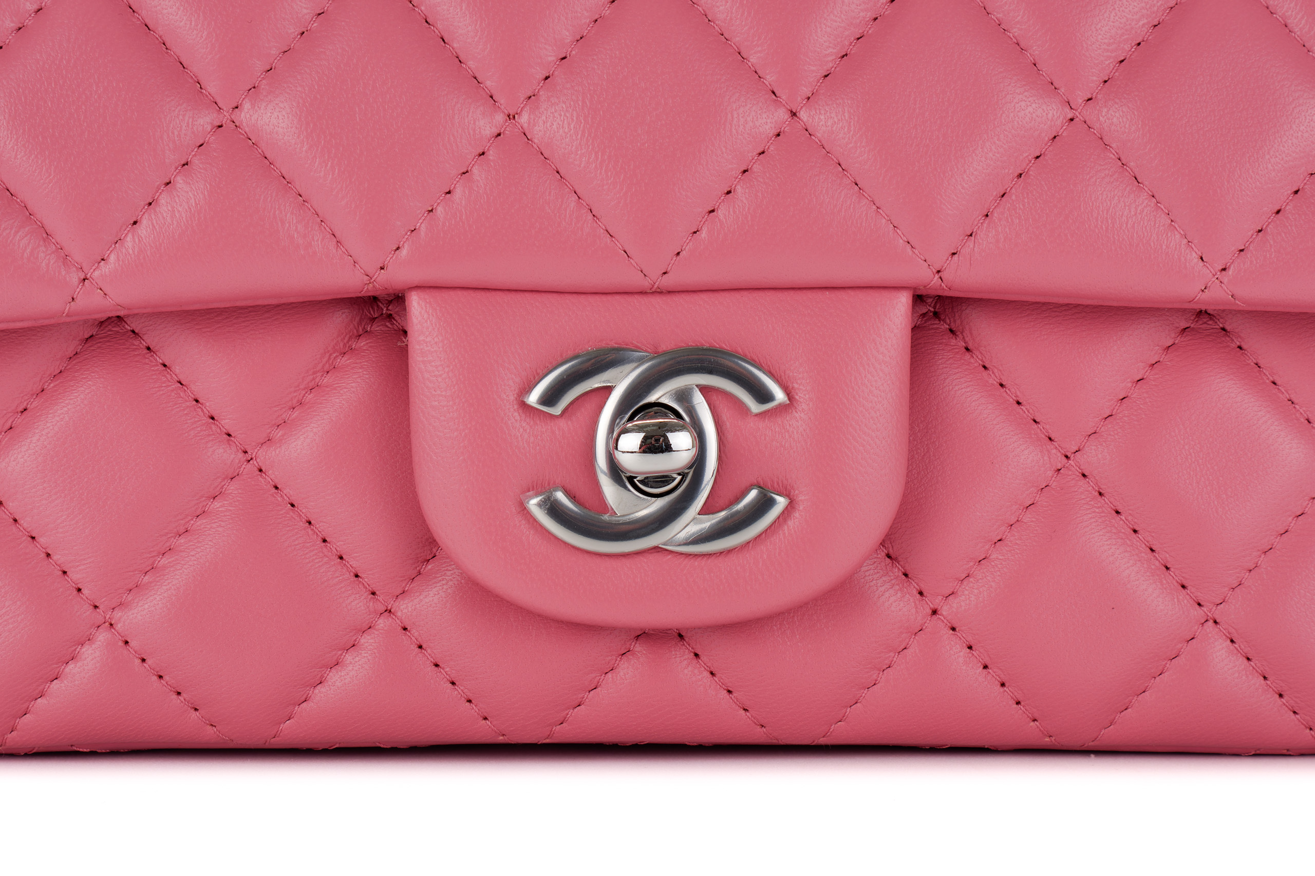 Chanel Mini Rectangular Pink Silver Hardware - Luxury Shopping