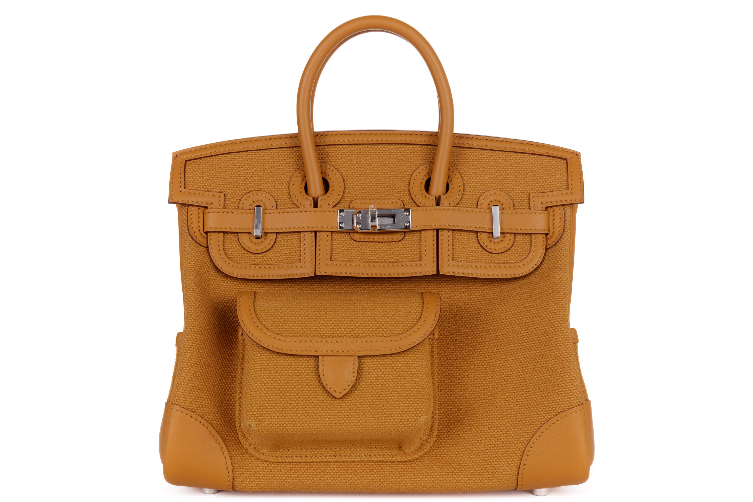 Hermès Birkin 25 Cargo Sesame / Desert Palladium Hardware - Luxury Shopping