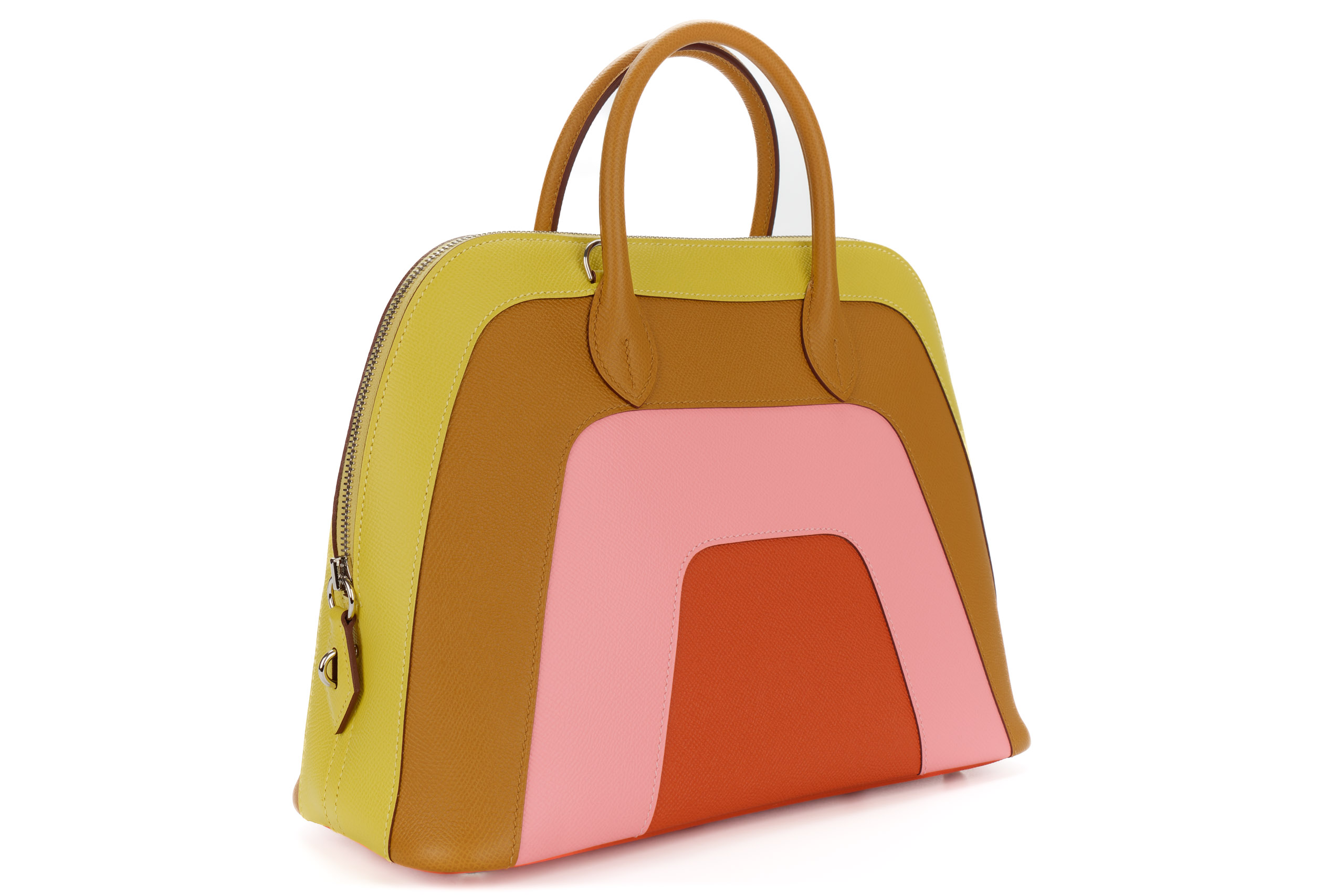 Hermès Bolide 30 Rainbow Epsom 1923 Palladium Hardware - Luxury Shopping