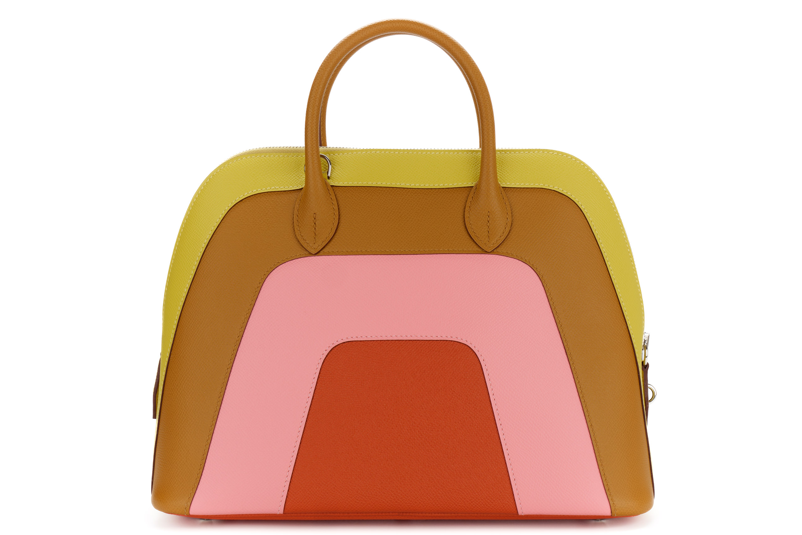 Hermès Bolide 30 Rainbow Epsom 1923 Palladium Hardware - Luxury Shopping