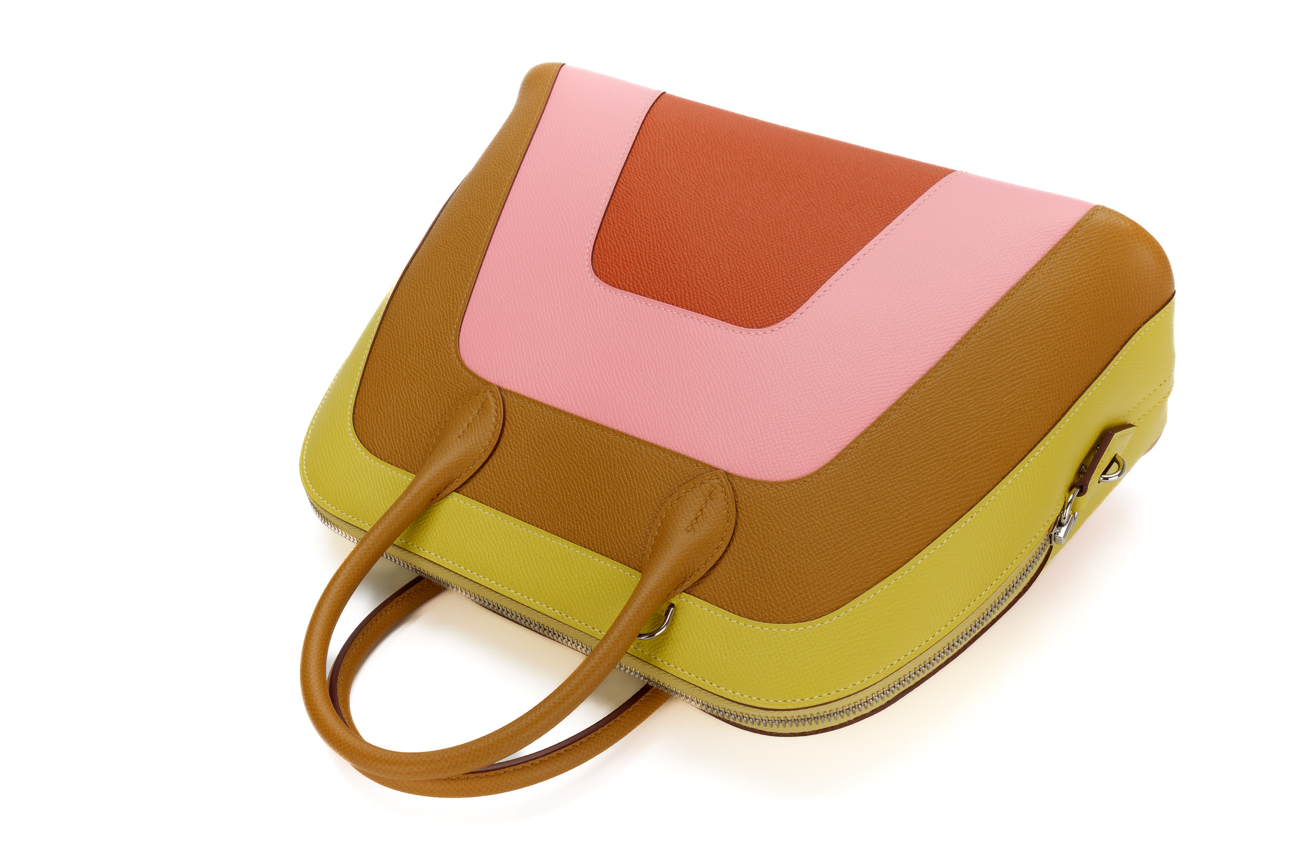 Hermès Bolide 30 Rainbow Epsom 1923 Palladium Hardware - Luxury Shopping