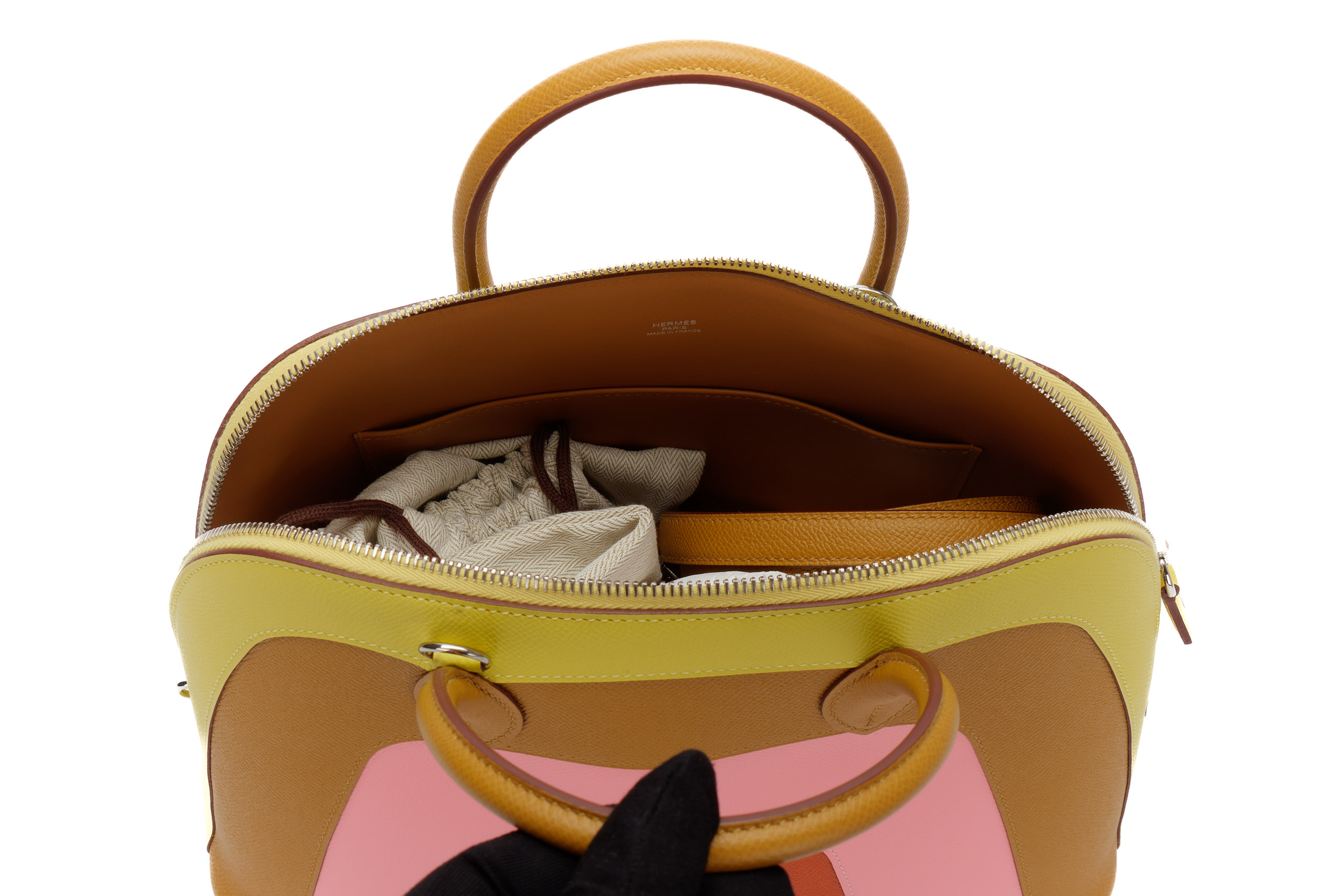 Hermès Bolide 30 Rainbow Epsom 1923 Palladium Hardware - Luxury Shopping