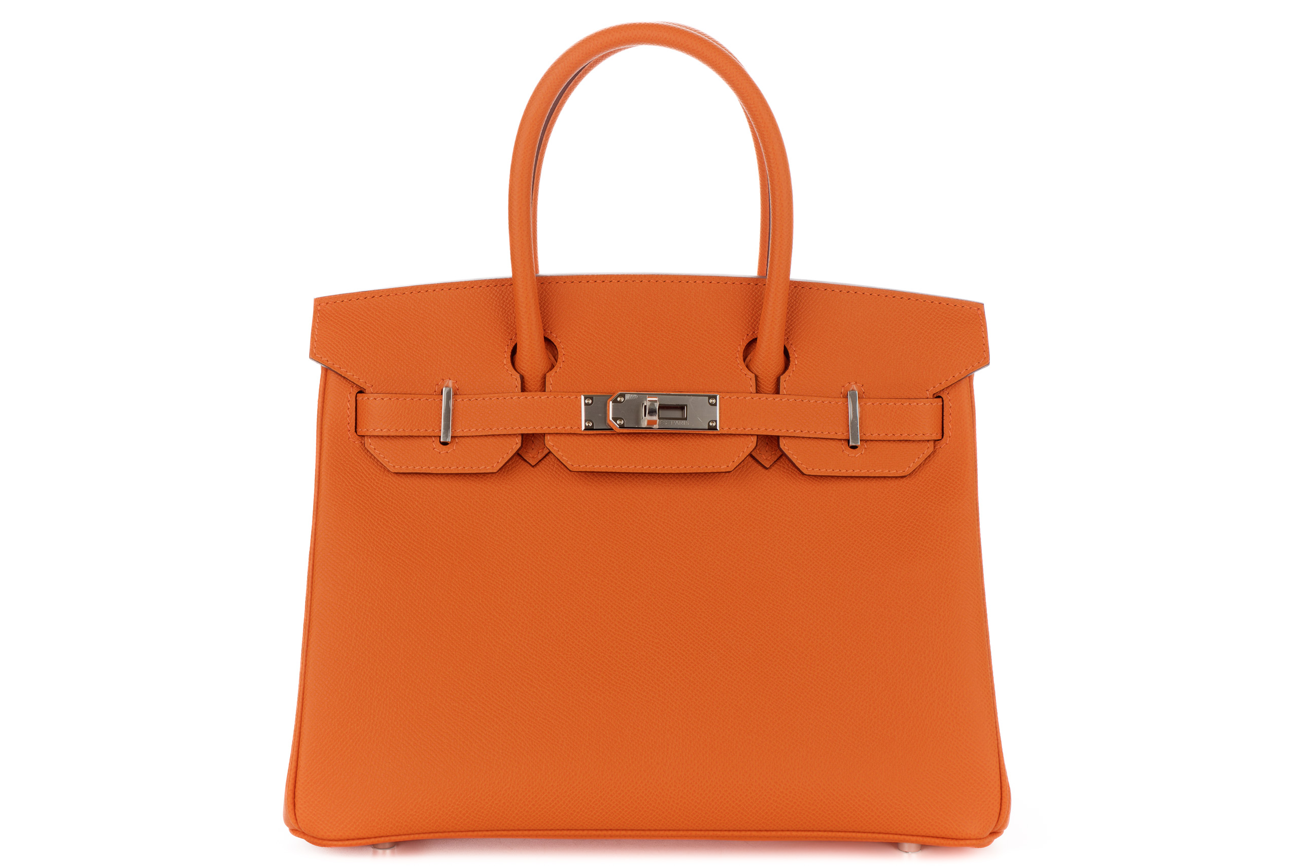 Hermès Birkin 30 Orange Epsom Palladium Hardware - Luxury Shopping