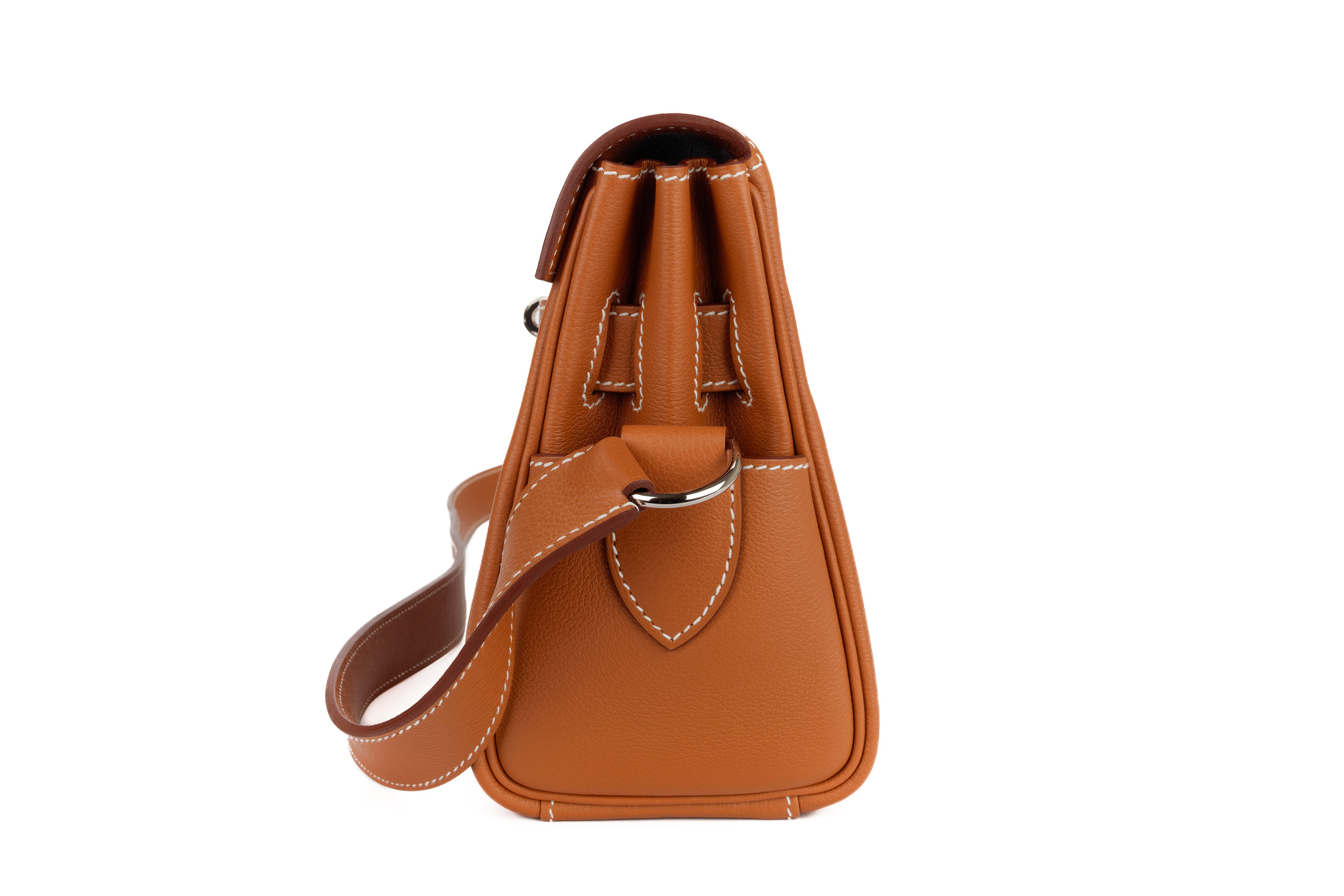 Hermès Kelly Messenger Gold Evercolour Palladium Hardware - Luxury Shopping