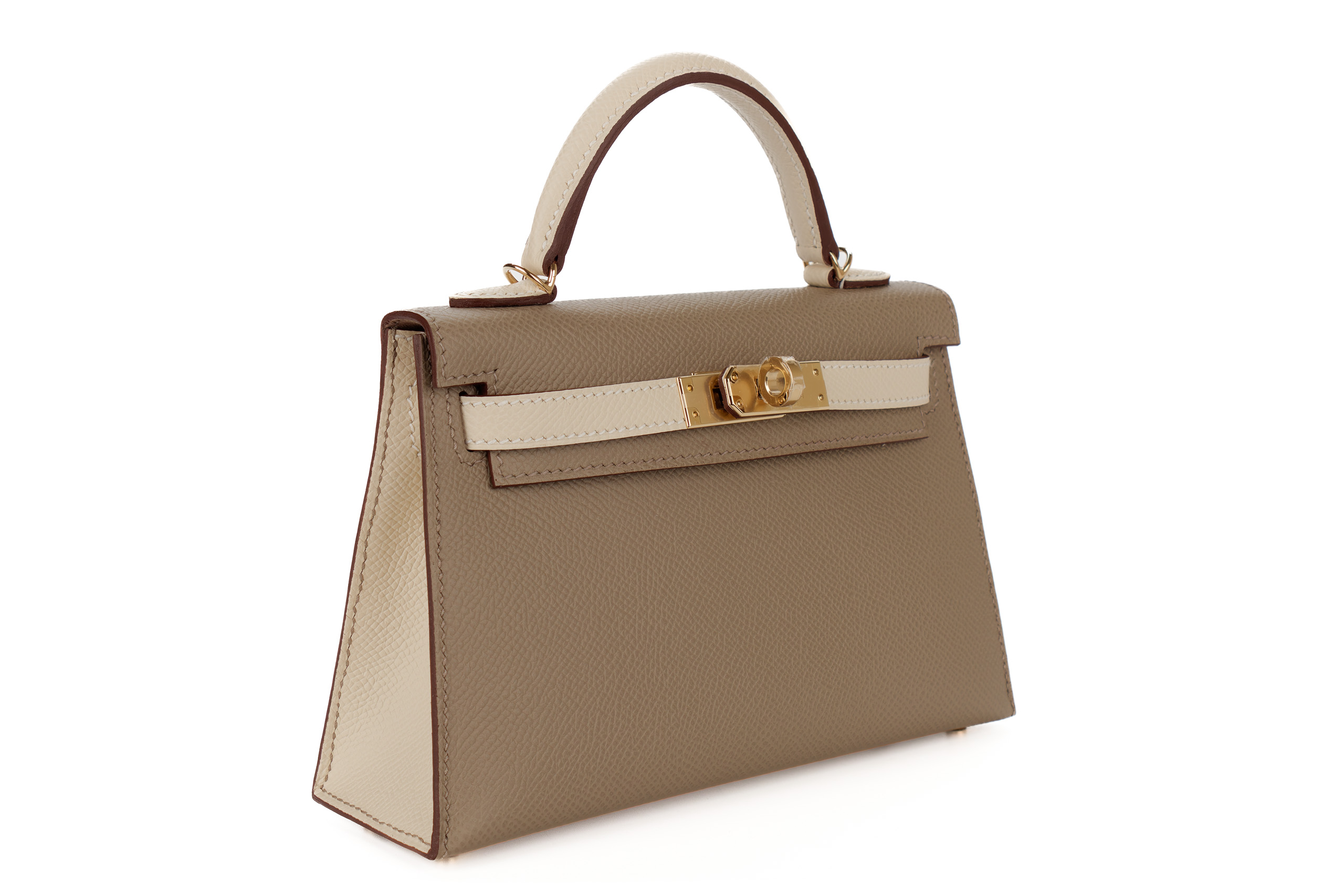 Hermès Mini Kelly HSS Bi Color Gris Asphalte/Craie Epsom Gold Hardware ...