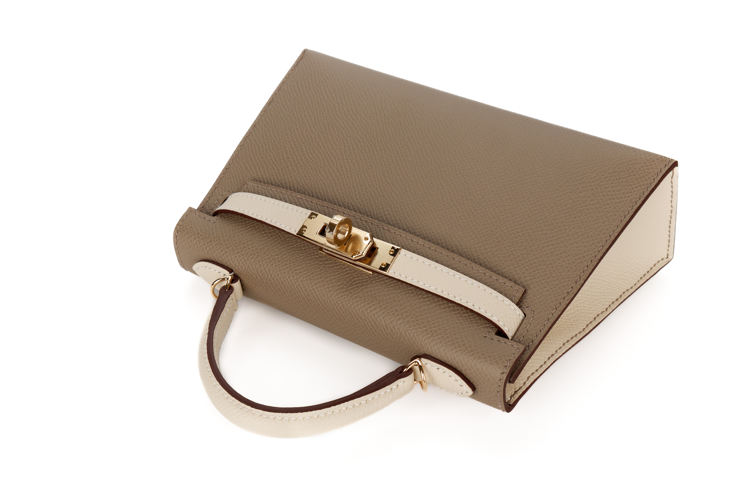 Hermès Mini Kelly HSS Bi Color Gris Asphalte/Craie Epsom Gold Hardware ...