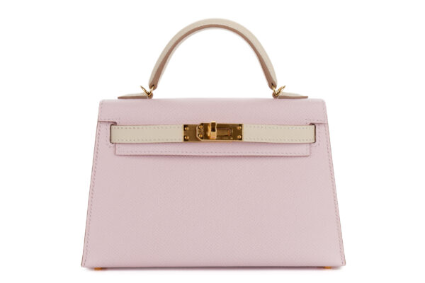 Hermès Mini Kelly HSS Mauve Pale/Craie Gold Hardware - Luxury Shopping