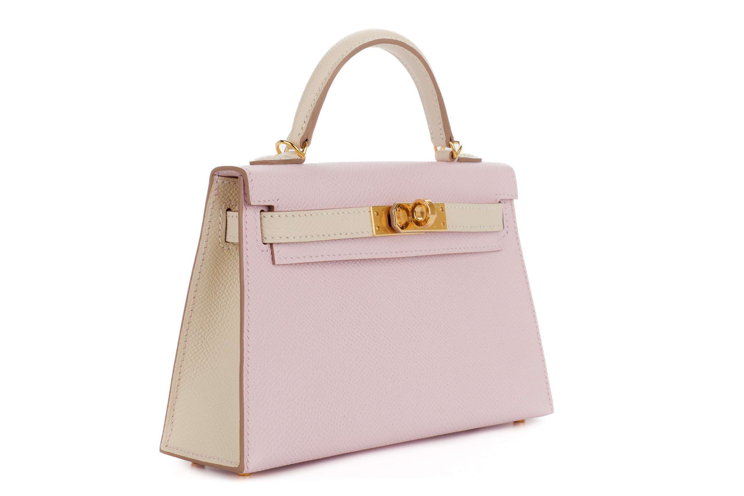 Hermès Mini Kelly HSS Mauve Pale/Craie Gold Hardware - Luxury Shopping