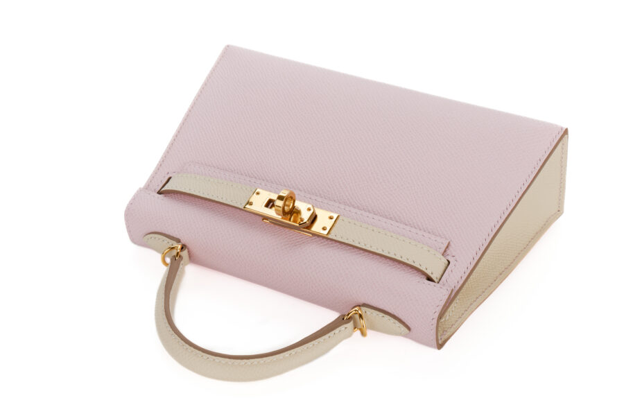 Hermès Mini Kelly HSS Mauve Pale/Craie Gold Hardware - Luxury Shopping