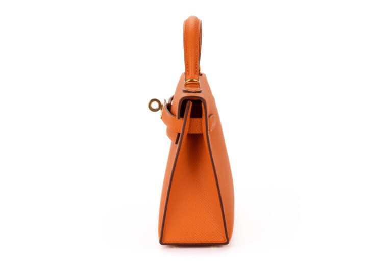 Hermès Mini Kelly Orange Epsom Gold Hardware - Luxury Shopping